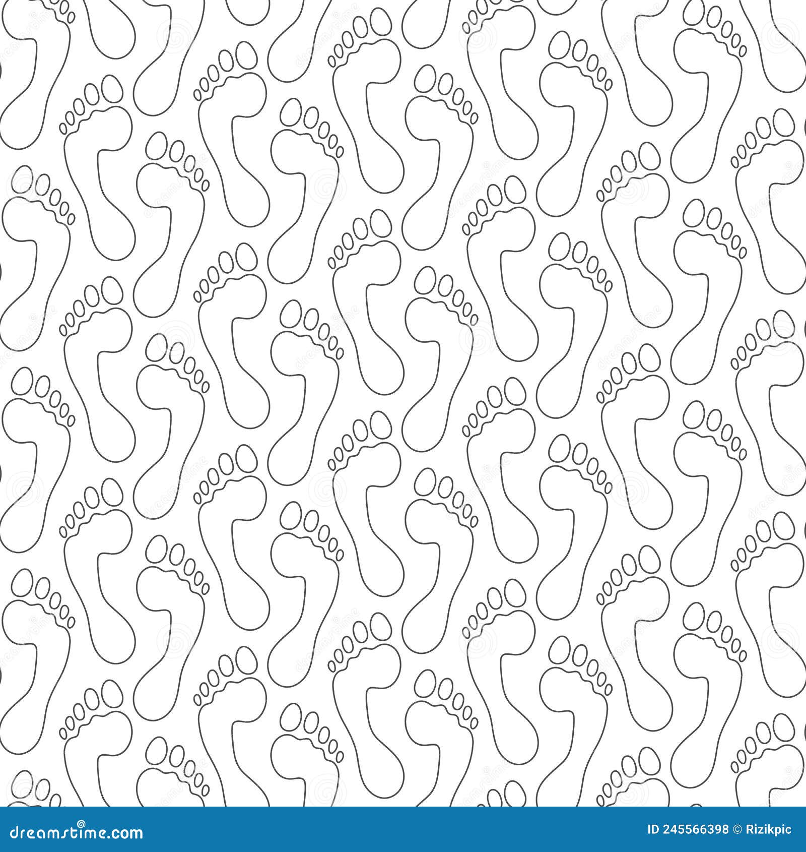 Seamless Footstep Pattern Vector Illustration | CartoonDealer.com #69282836