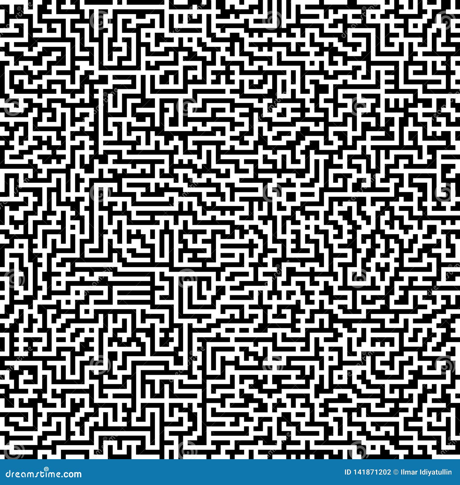 Seamless Pattern in the Form of a Complex Maze Stock Vector ...