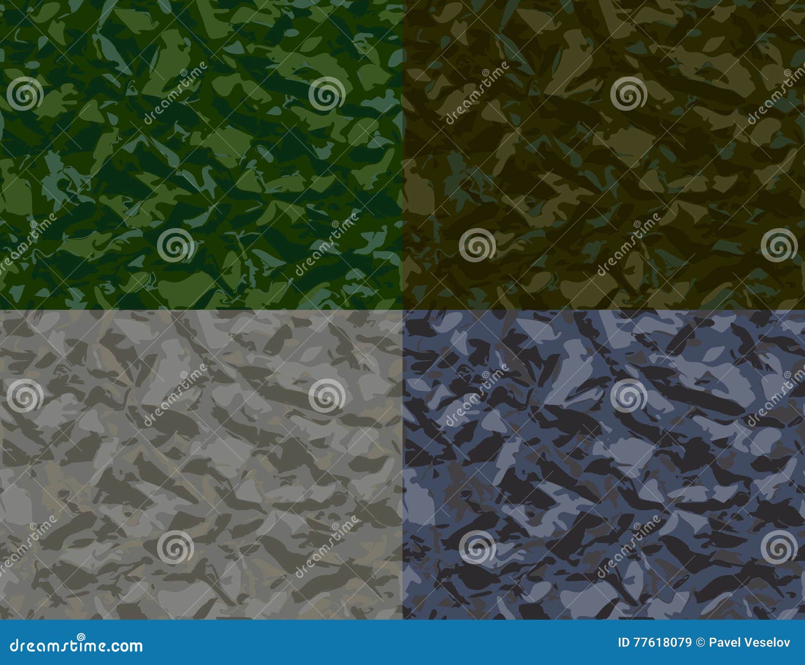 Seamless Pattern in the Form of Protective Coloration Stock Vector ...