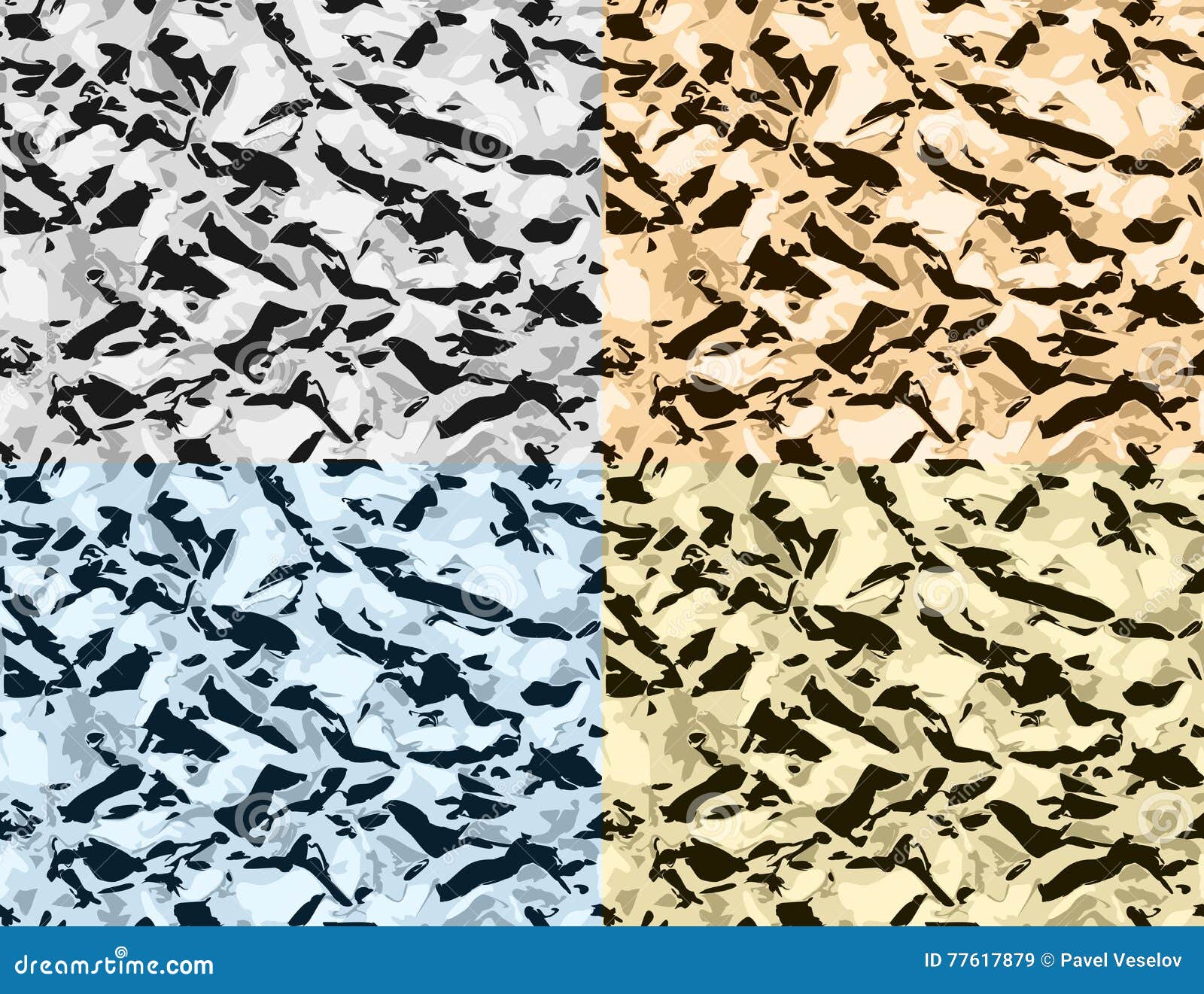 Seamless Pattern in the Form of Protective Coloration Stock Vector ...