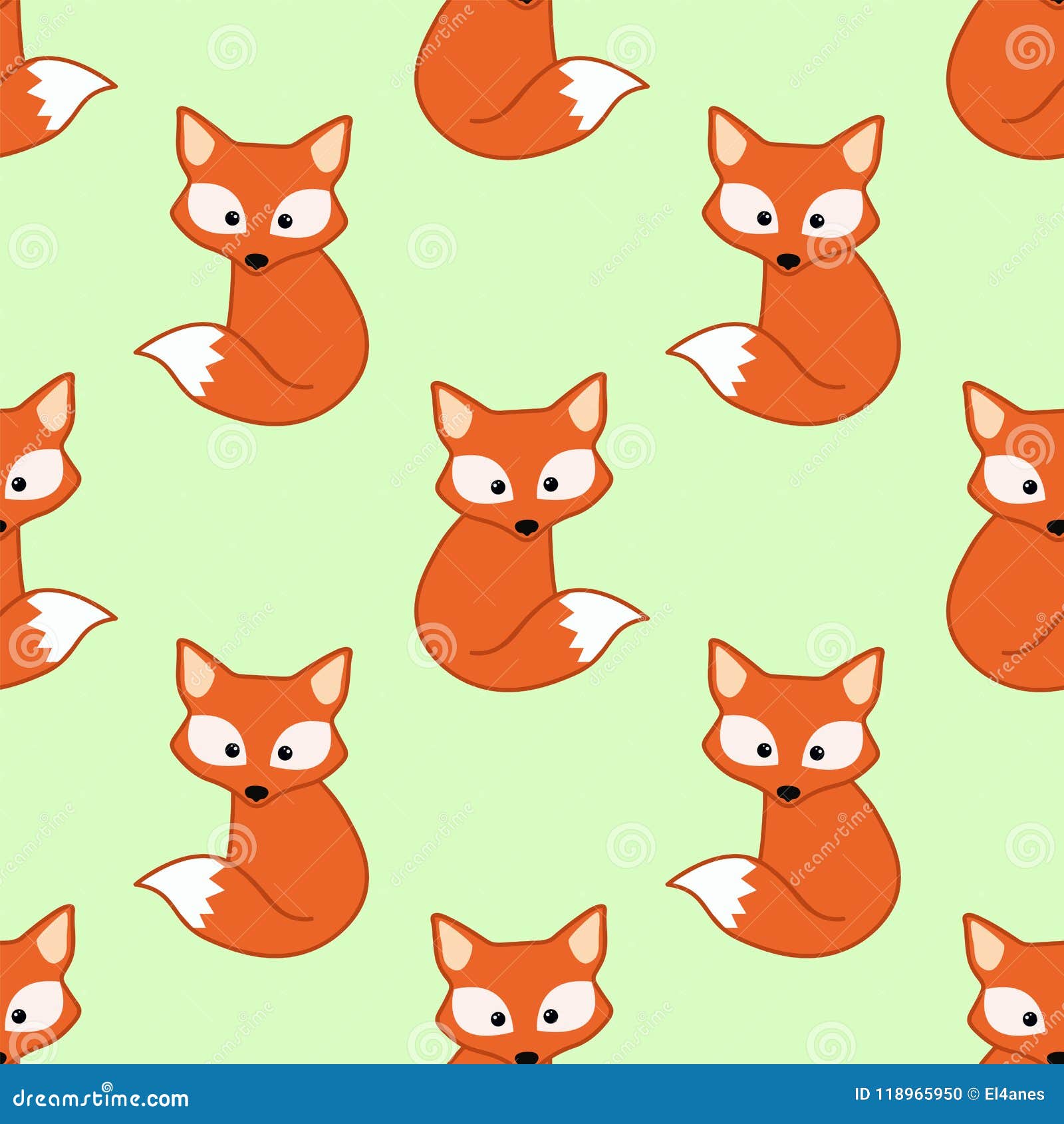 Wallpaper Fox. Vector Illustration Stock Vector - Illustration of ...
