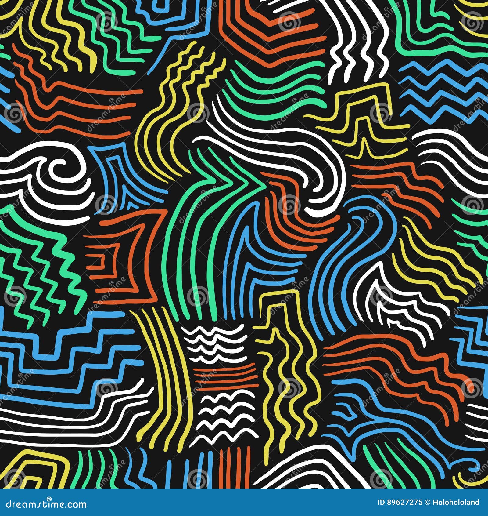 Seamless pattern stock vector. Illustration of scarf - 89627275