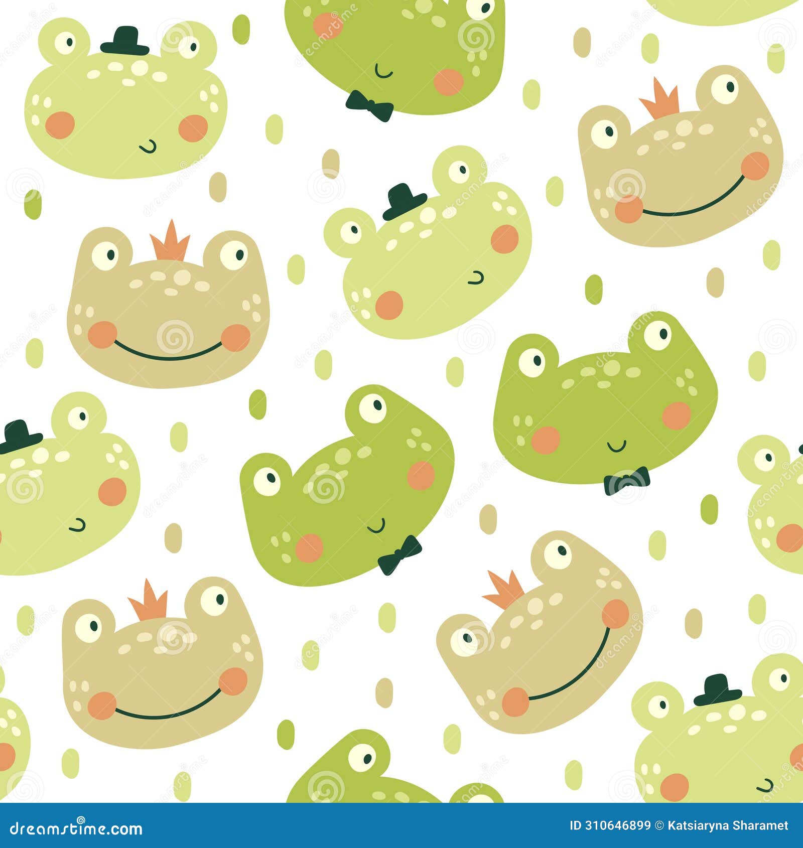 Seamless Pattern with Frogs. Kids Pattern. Vector Stock Vector ...