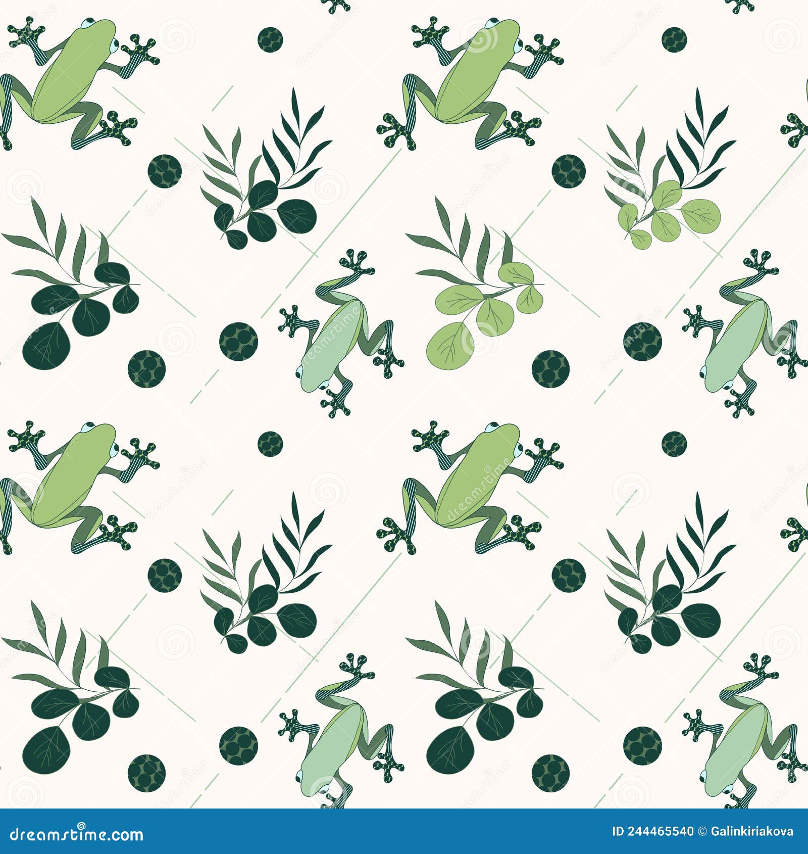 Seamless Pattern Frogs and Leaves. Background with Frogs is Great for ...