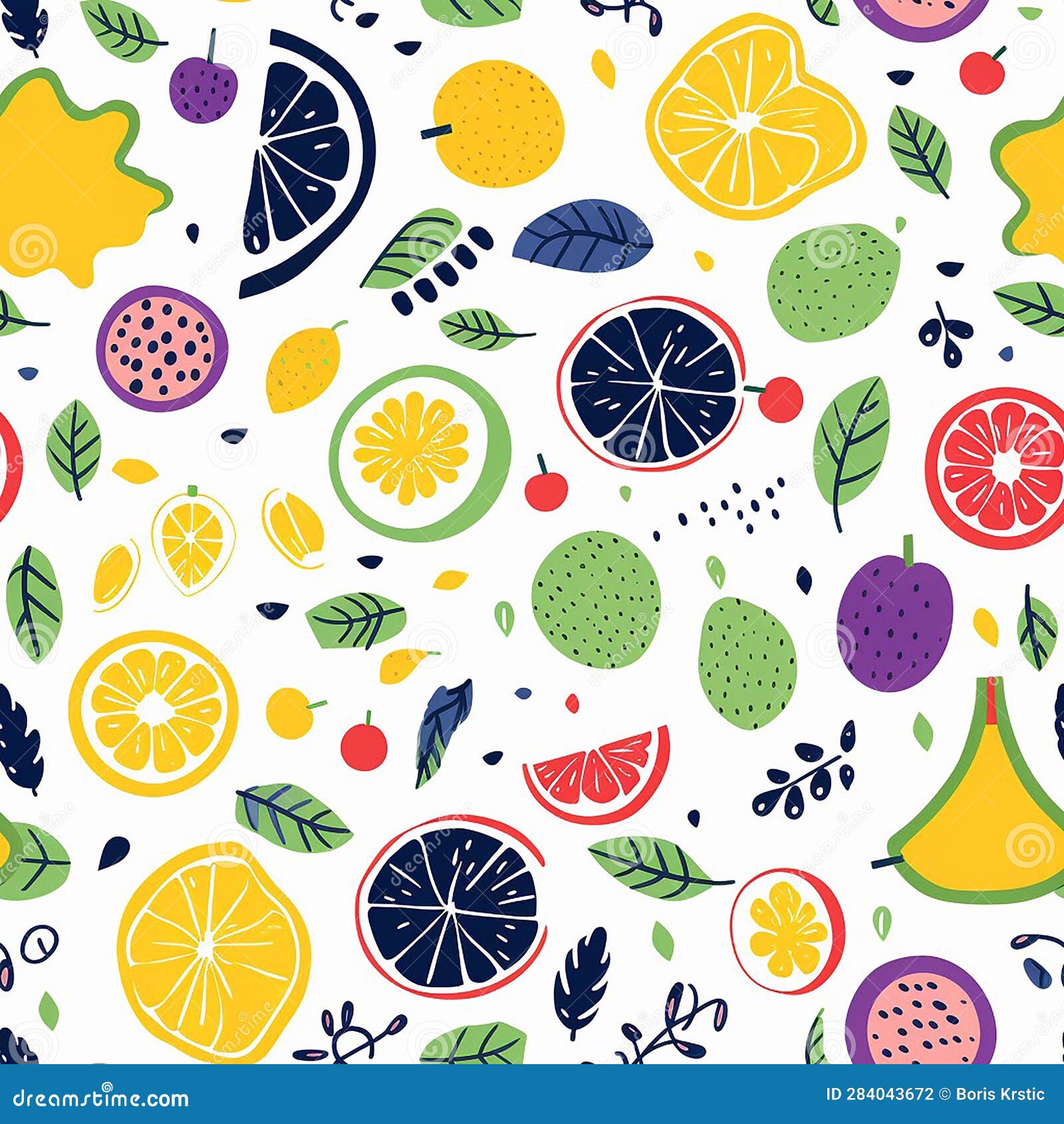 Seamless Pattern of Fruits stock illustration. Illustration of motif ...