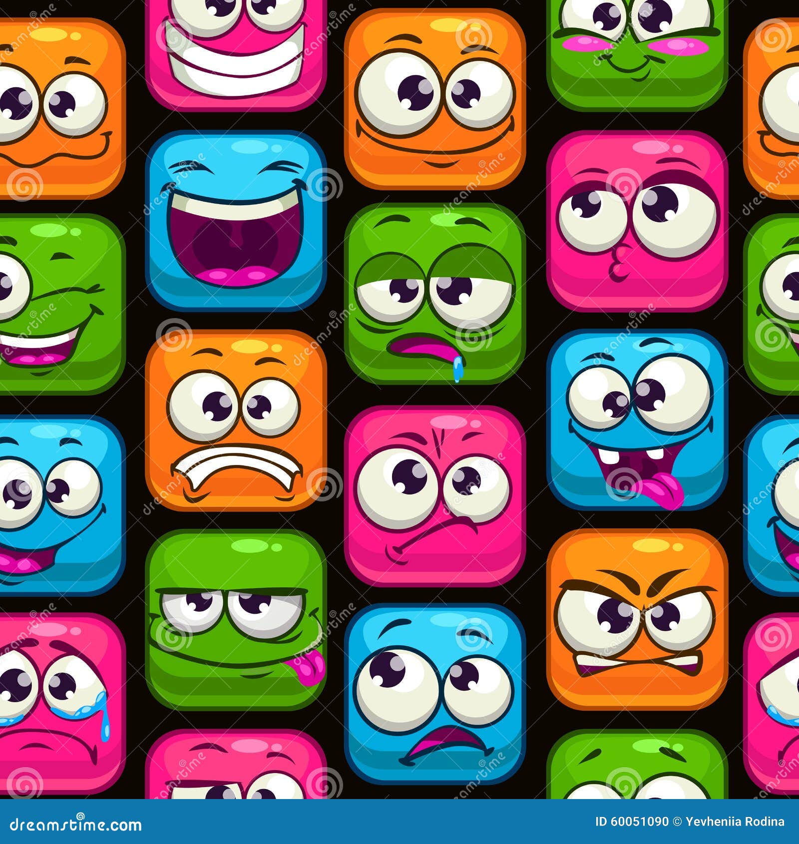 Colorful Faces In Profile, Crowd, Illustration Cartoon Vector ...