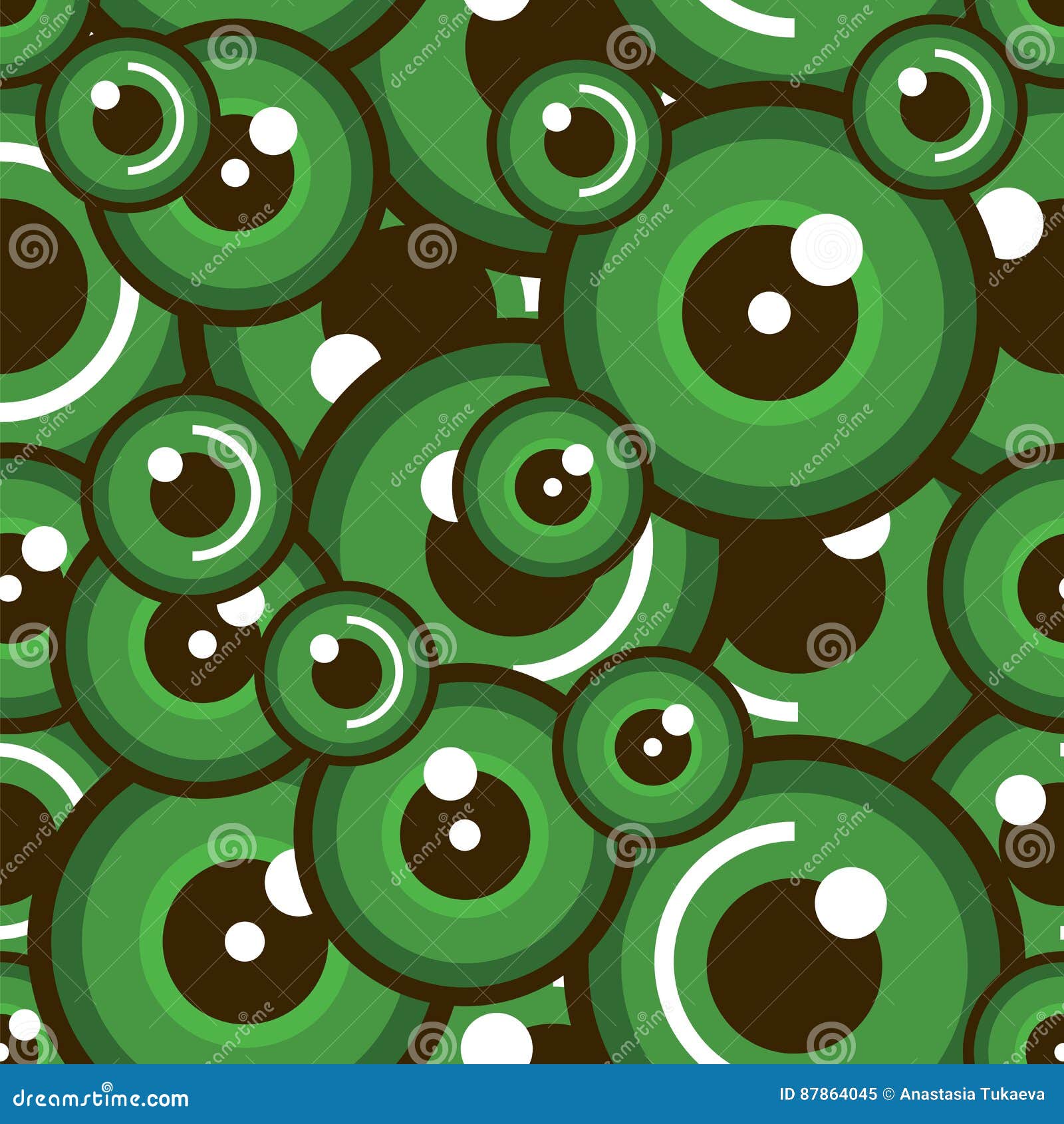 Seamless Pattern with Funny Eyes. Vector Illustration for Design Stock ...