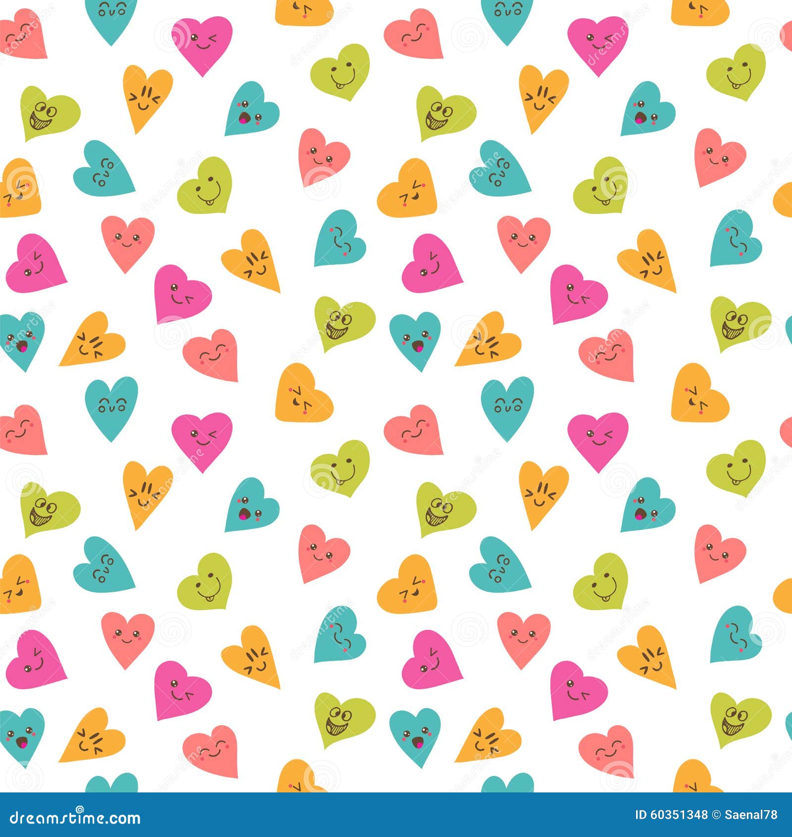 Smiley Red Hearts Emoticon Cartoon Characters Stock Image ...