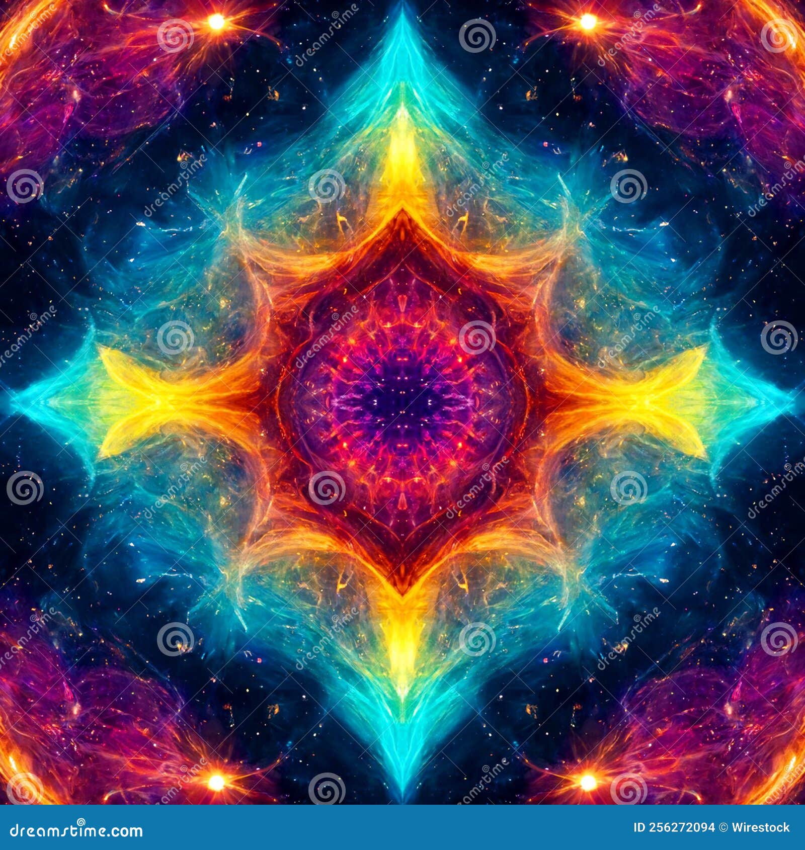 Seamless Pattern of Galaxy Nebula Space for Background Stock ...