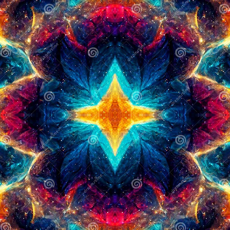 Seamless Pattern of Galaxy Nebula Space for Background Stock ...