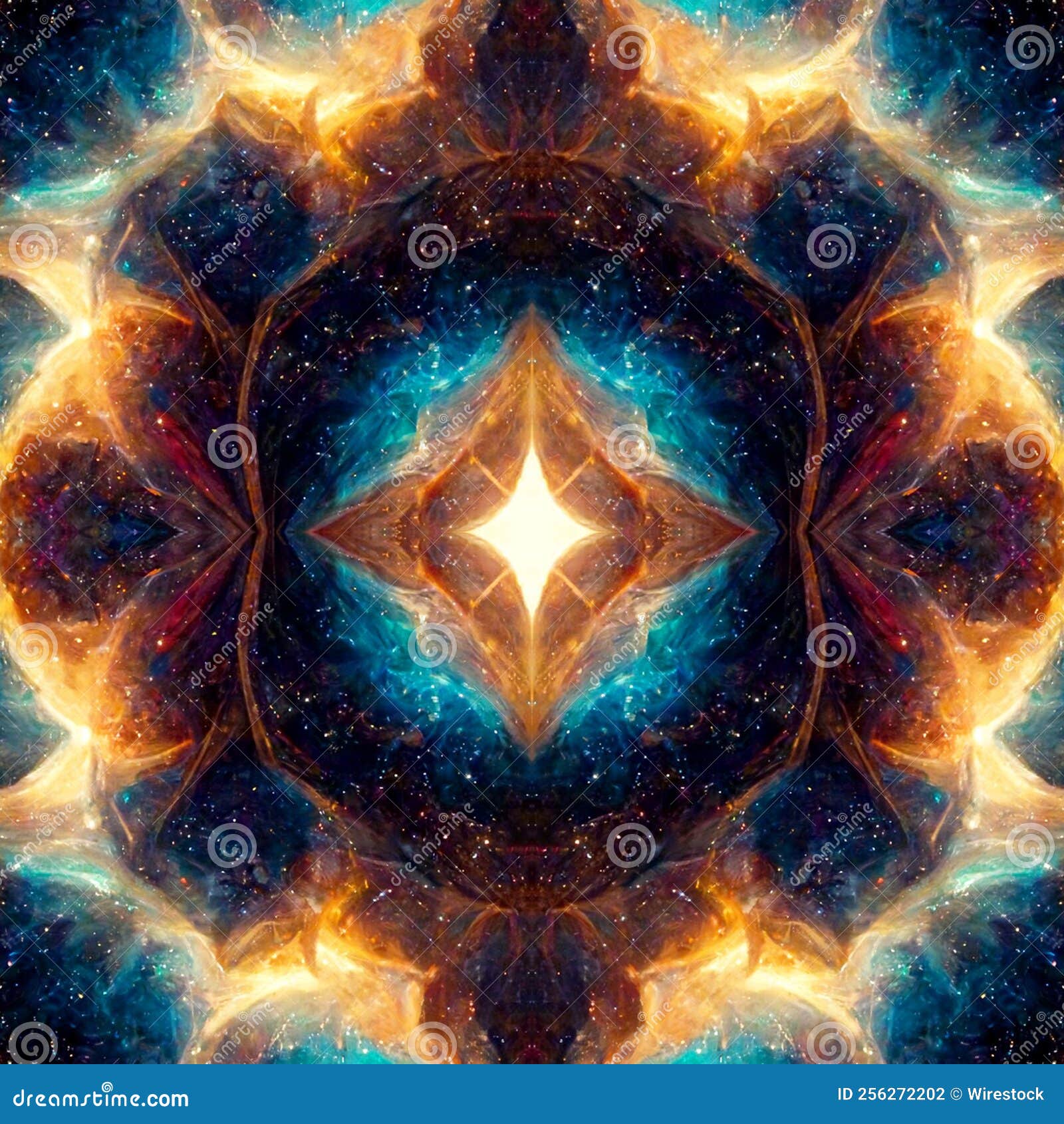 Seamless Pattern of Galaxy Nebula Space for Background Stock ...