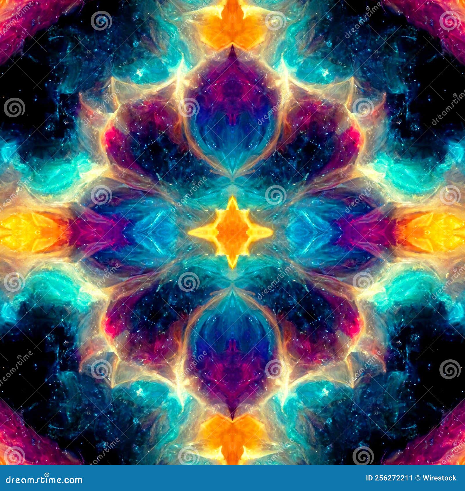 Seamless Pattern of Galaxy Nebula Space for Background Stock ...