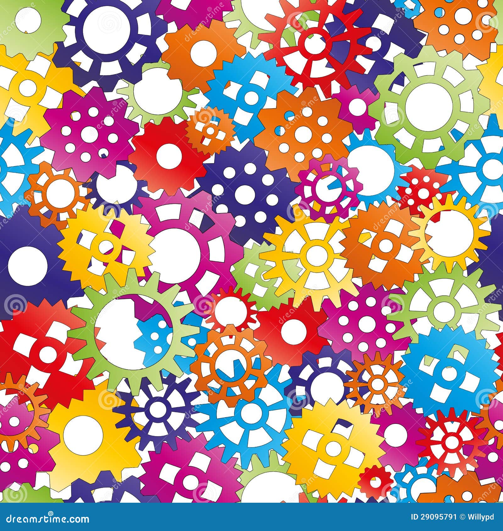 Seamless pattern gear stock vector. Illustration of concept - 29095791