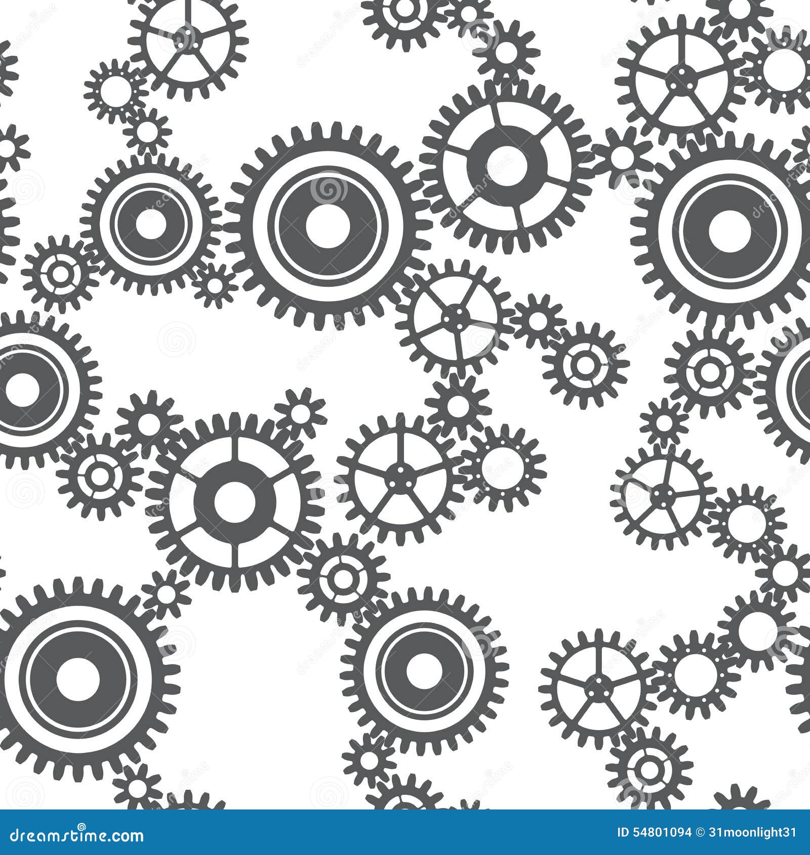 Seamless Pattern of Gear Wheels Stock Vector - Illustration of ...