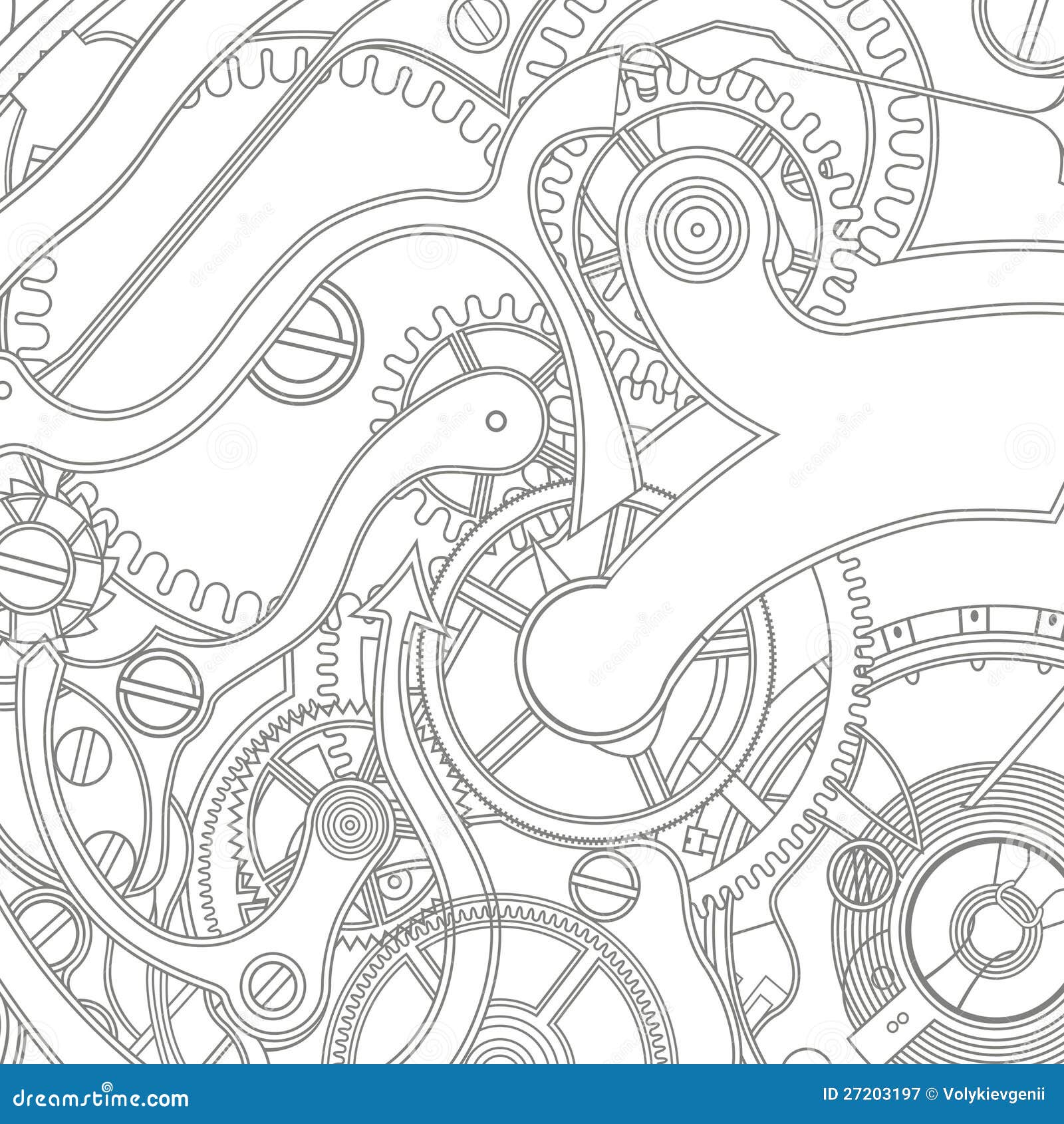 Seamless pattern of gears stock vector. Illustration of clockwork ...