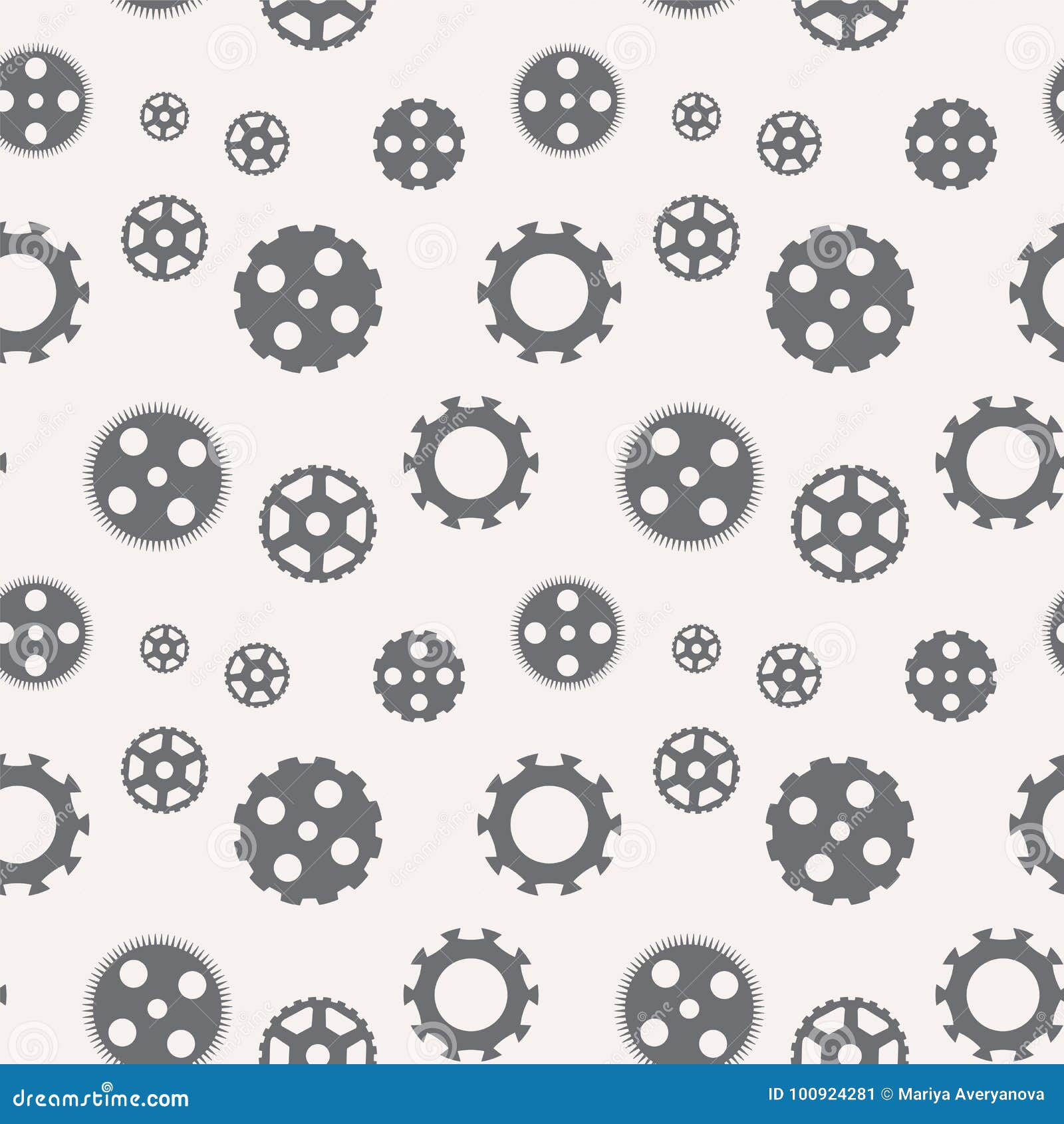 Seamless Pattern of Gears. Vector Stock Vector - Illustration of ...