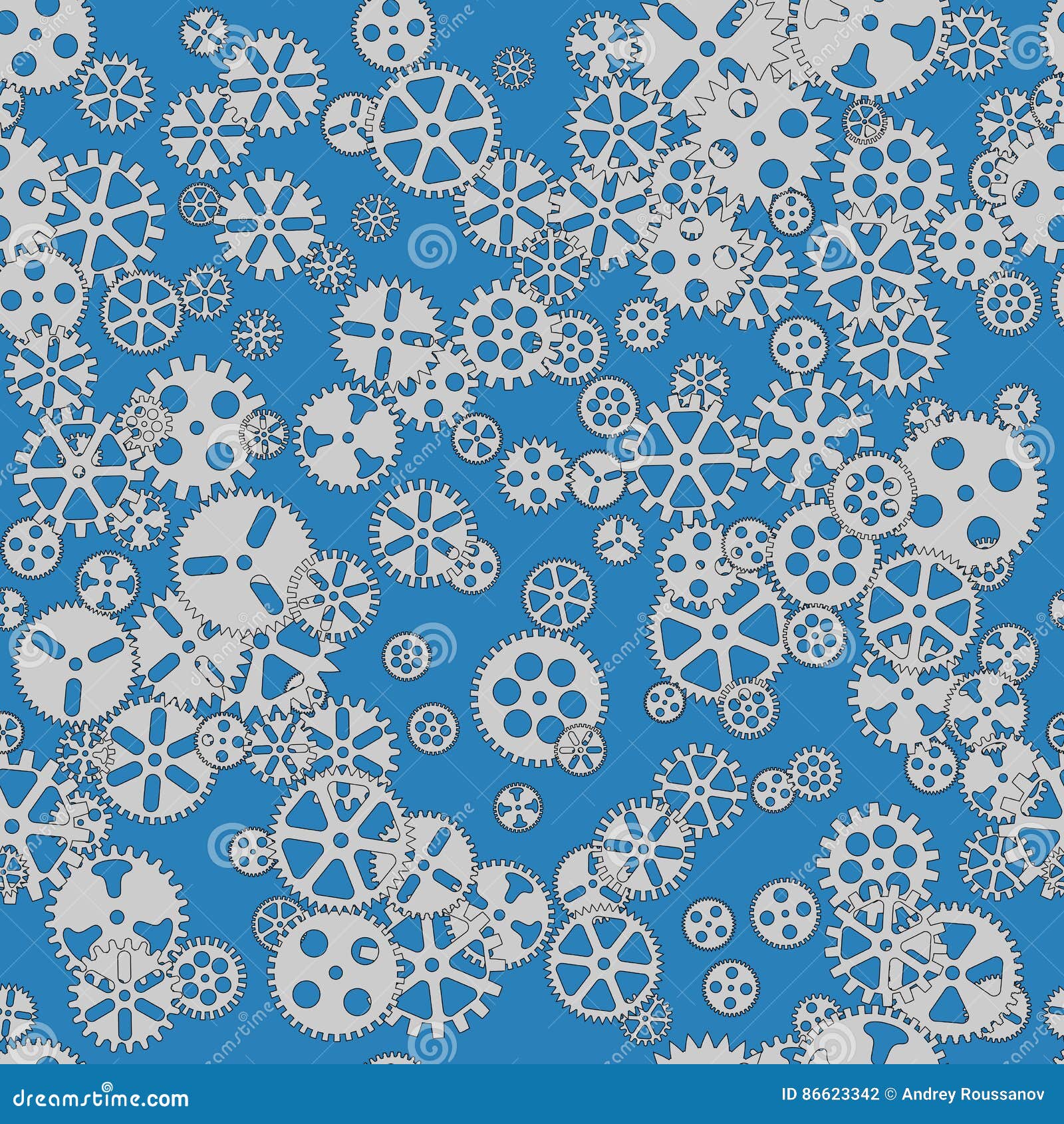 Seamless pattern of gears. stock vector. Illustration of reliability ...