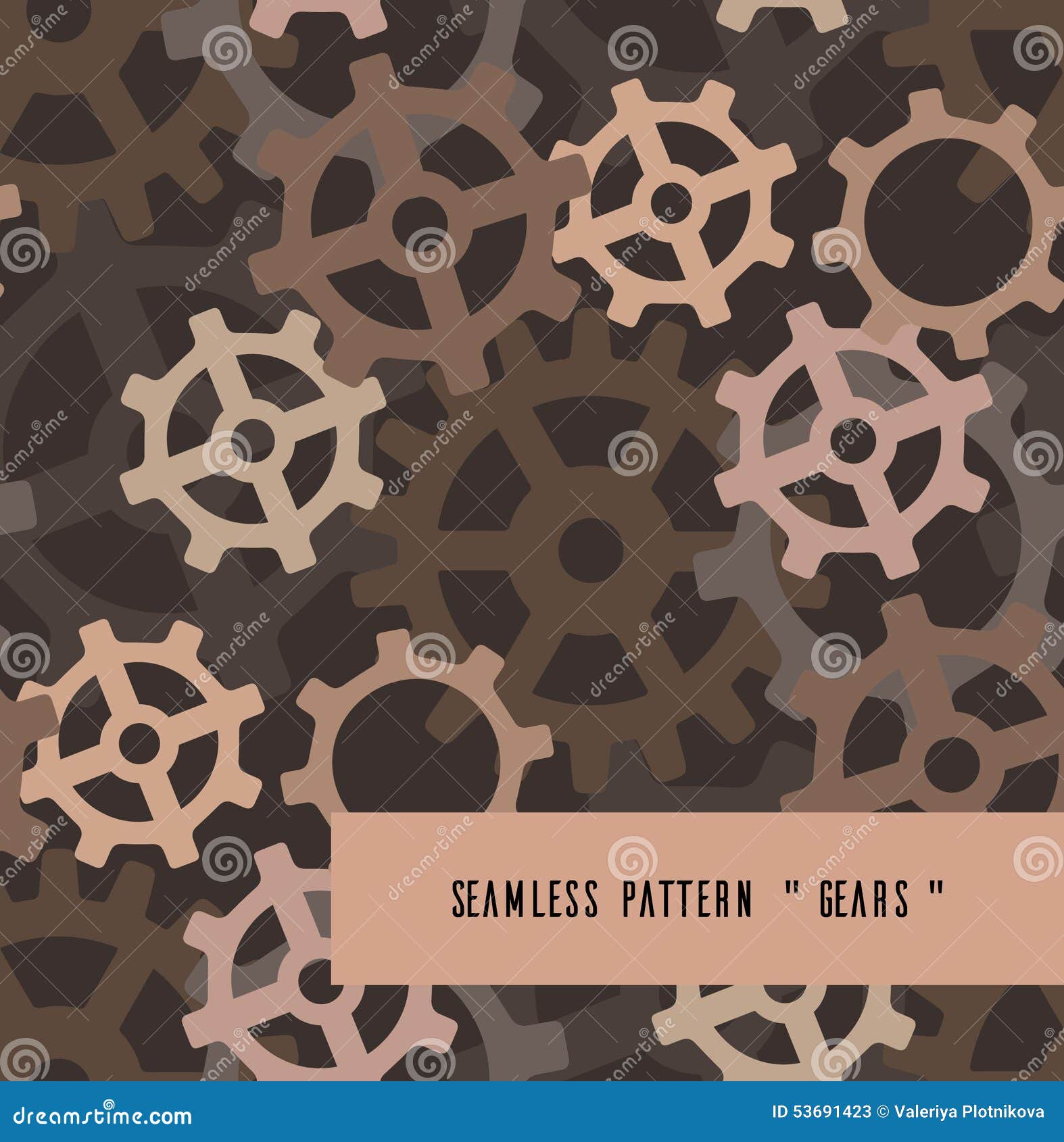 Seamless Pattern with Gears Stock Vector - Illustration of concepts ...