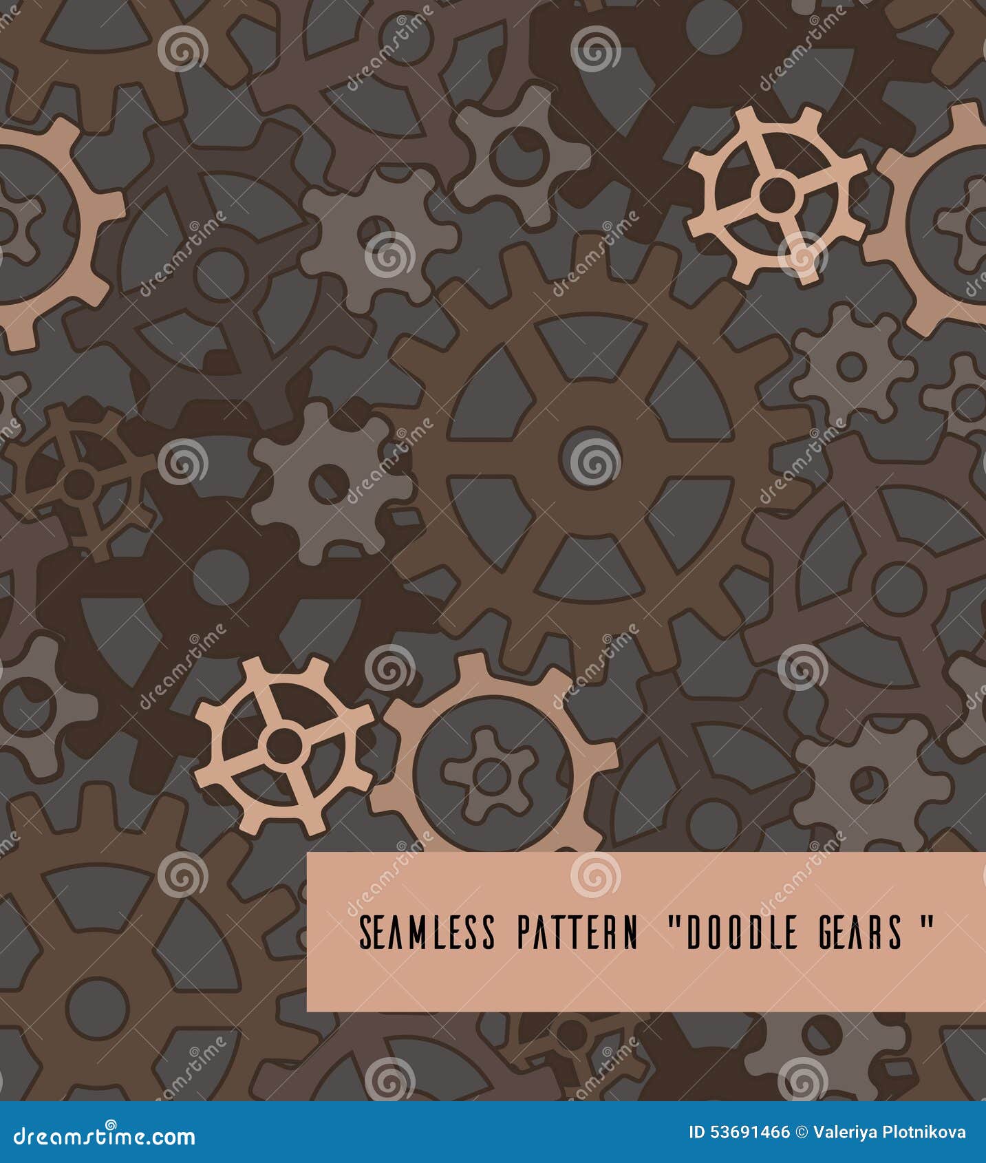 Seamless Pattern with Gears Stock Vector - Illustration of graphic ...