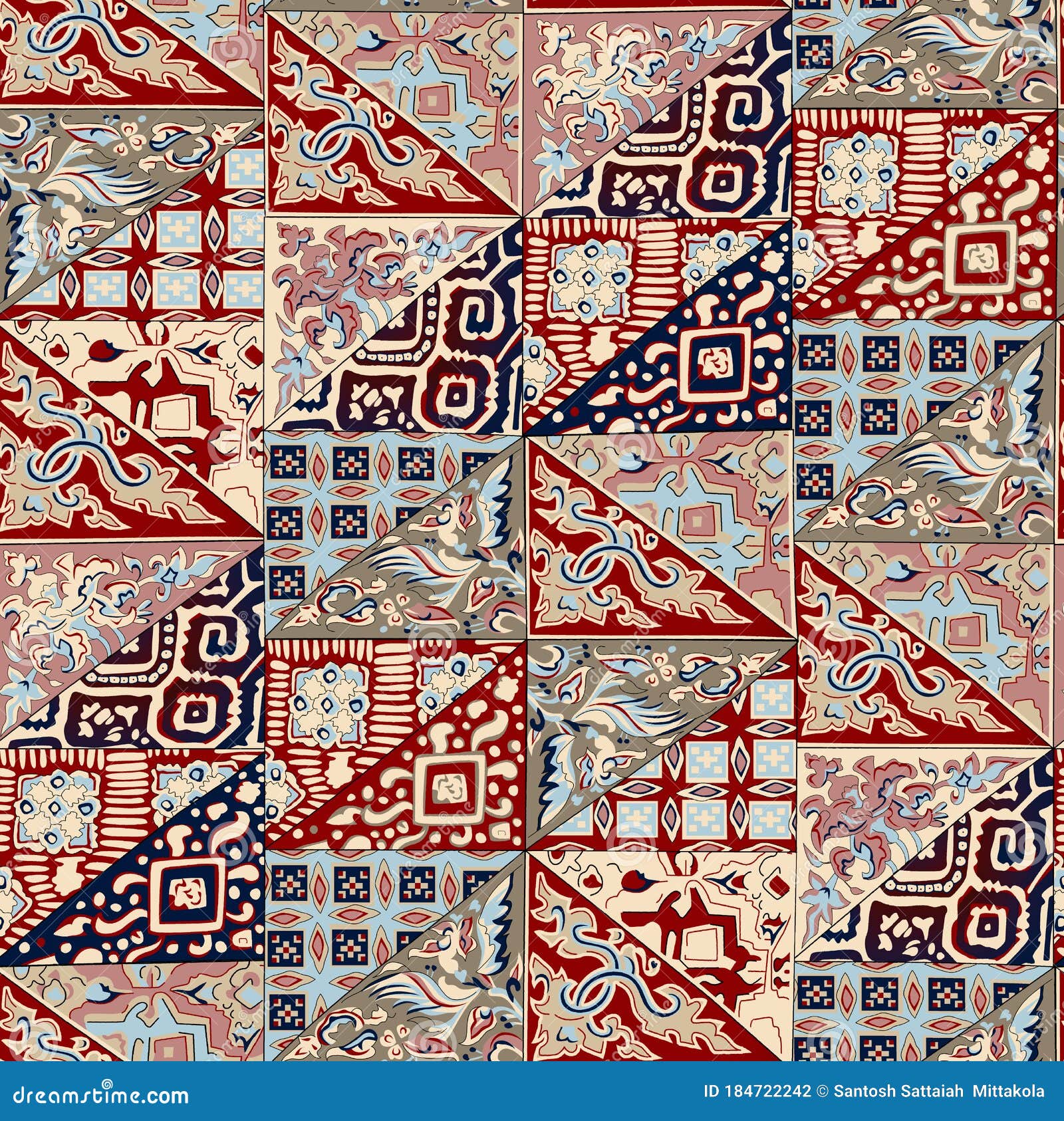 Seamless Pattern Geometric Allover Design With Background Stock ...