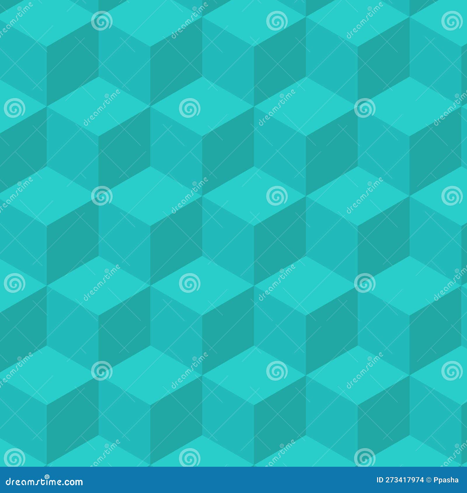 Seamless Pattern. Geometric Pattern of Cubes. Abstract Pattern of Blue ...
