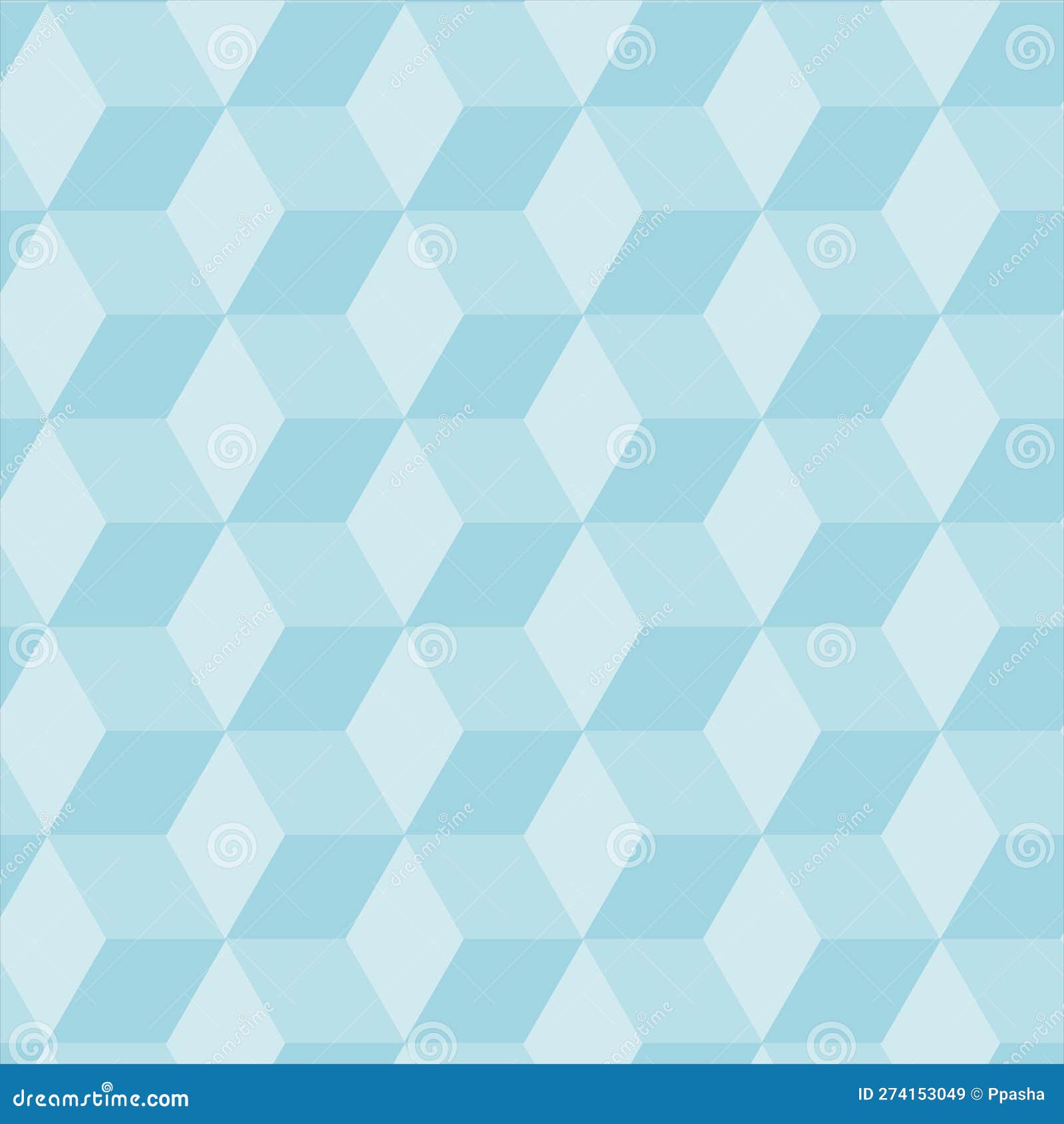Seamless Pattern. Geometric Pattern of Cubes. Abstract Pattern of Blue ...