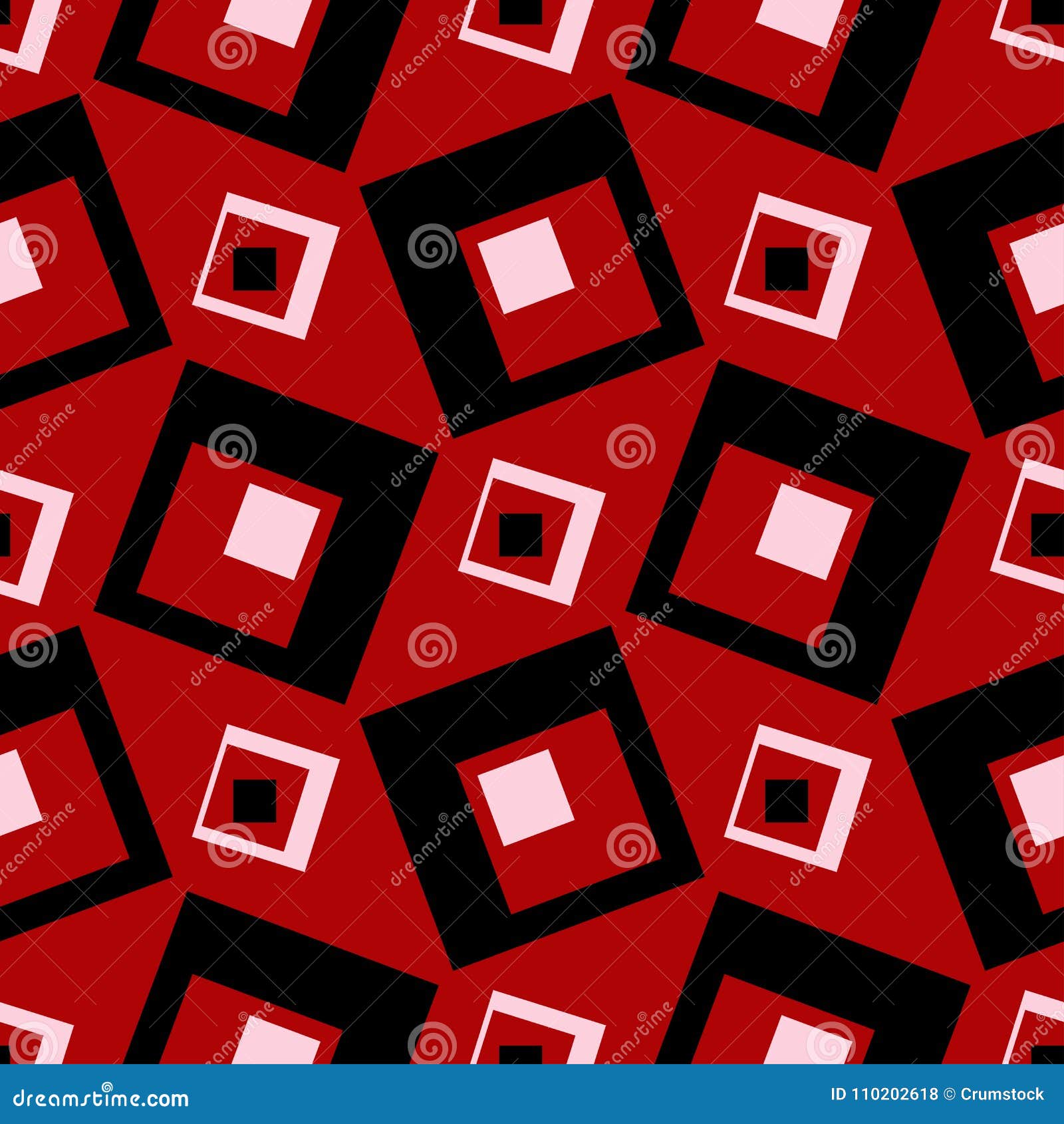 Seamless Pattern with Geometric Design. Black Red and White Background ...