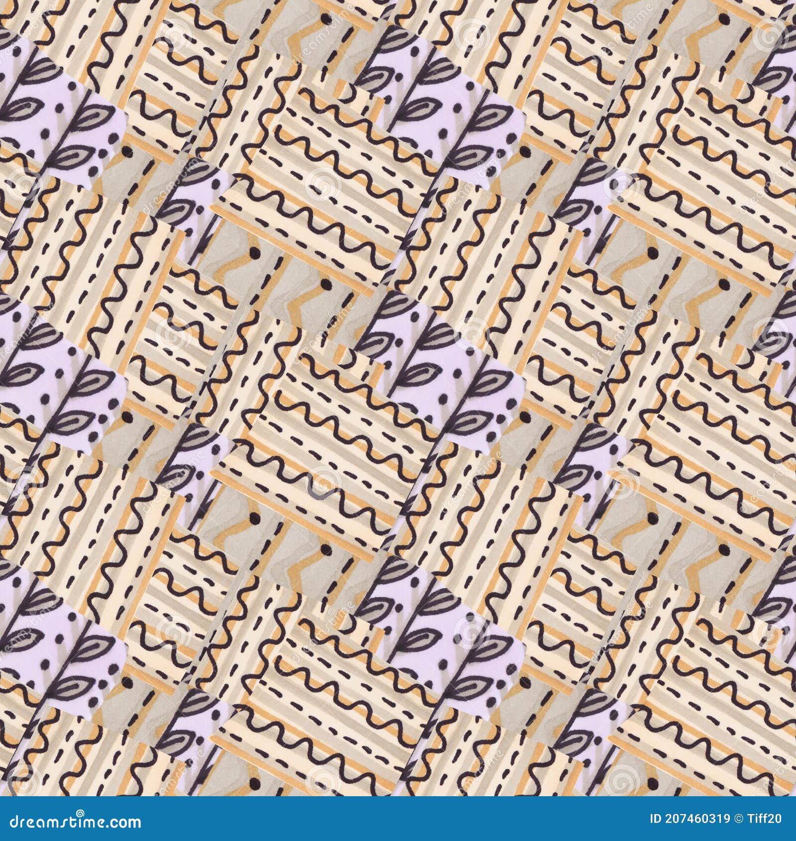 Seamless Pattern with Geometric Pattern Stock Illustration ...