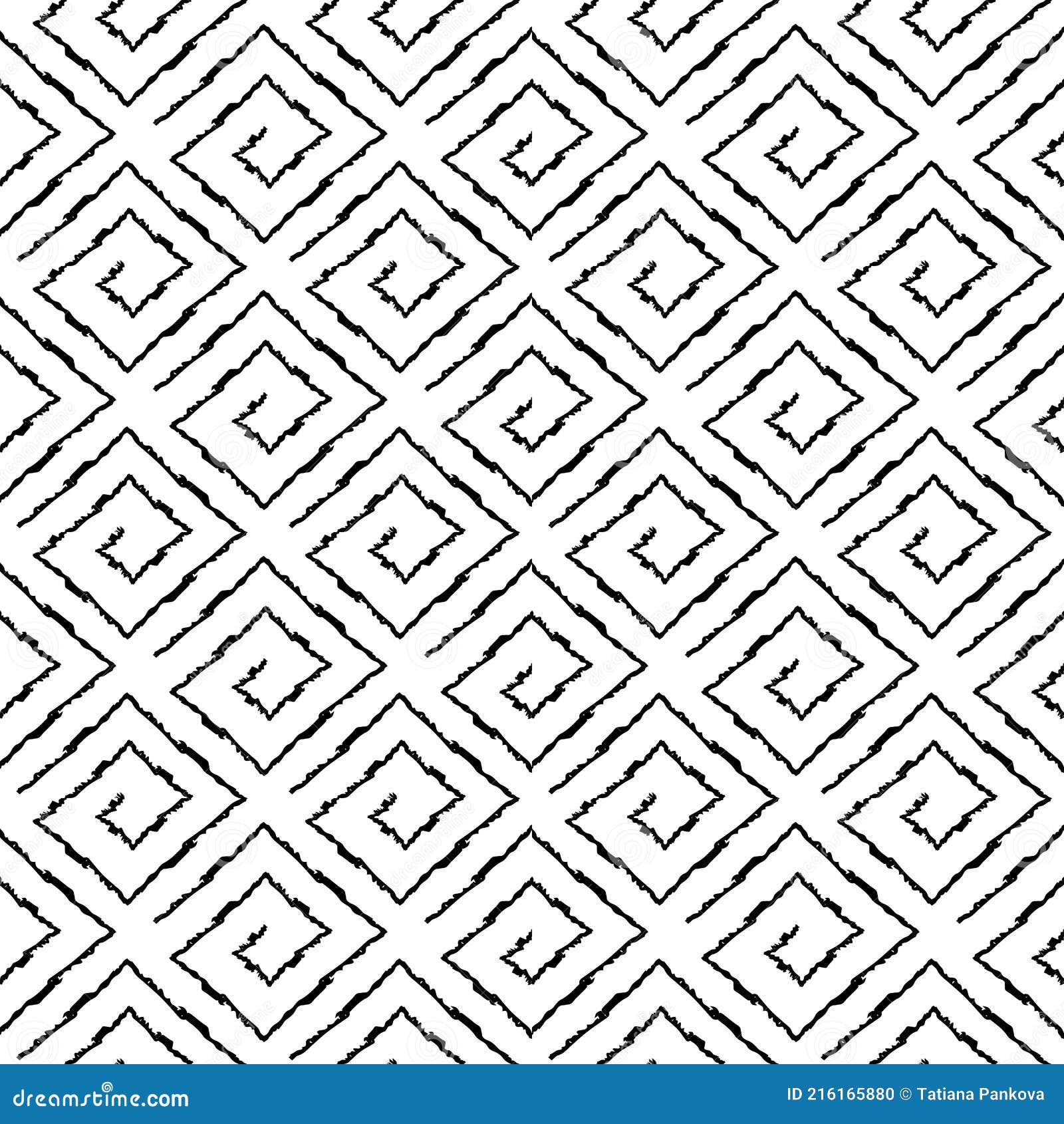 Seamless Pattern with Geometric Elements in Tribal Style. Prehistoric ...