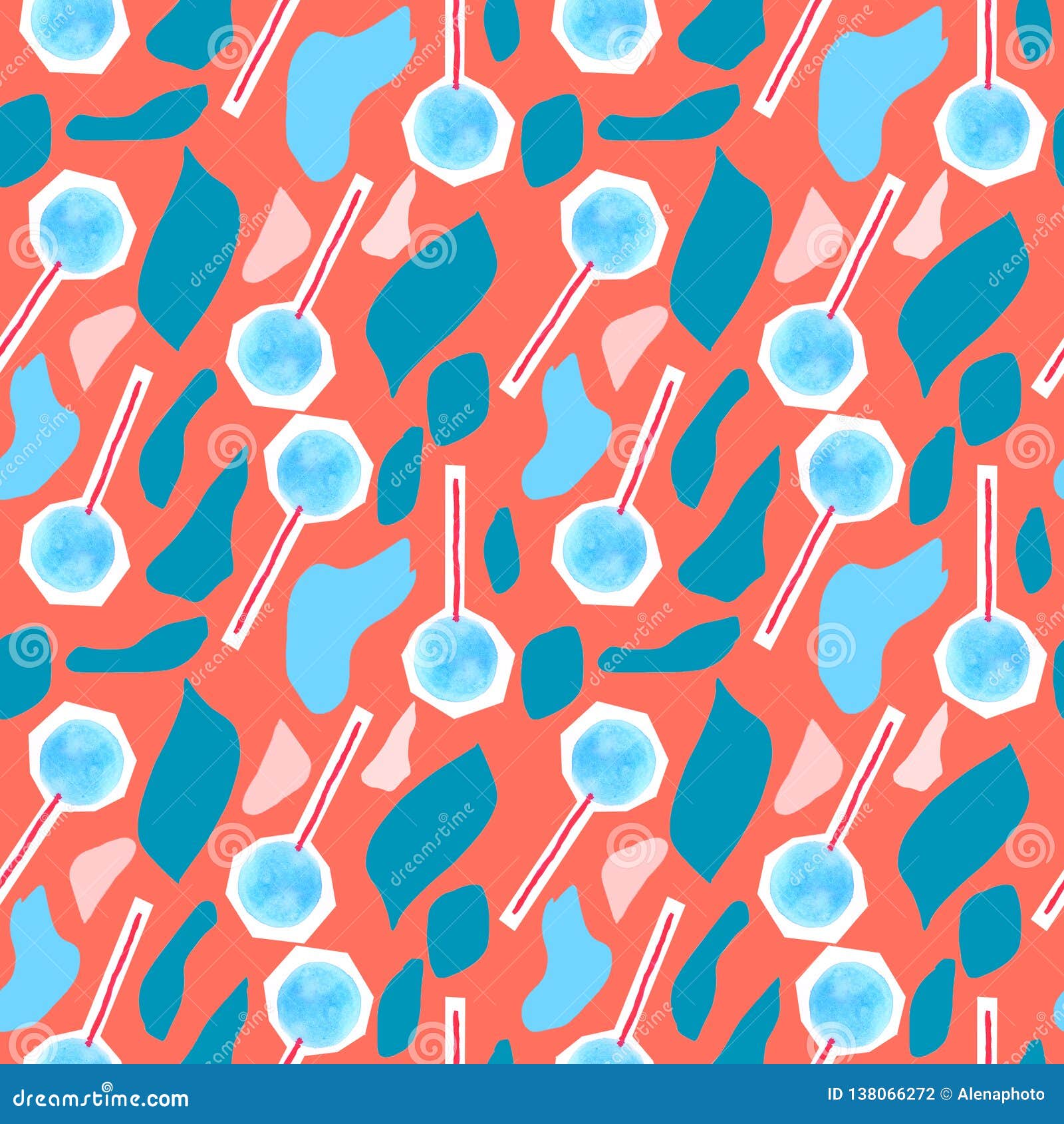 Seamless Pattern. Collage Concept. Stock Illustration - Illustration of ...