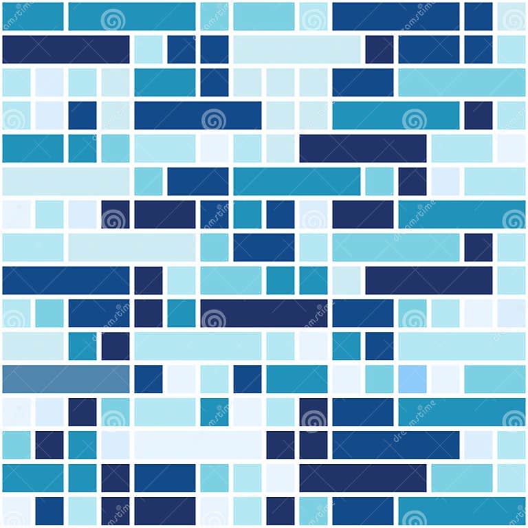 Seamless Pattern. Geometric Pattern with the Image of Blue Rectangles ...