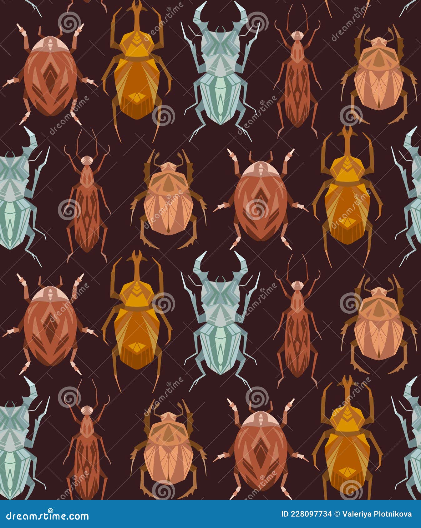 Geometric Insects Set, Bee, Grasshopper, Mosquito, Ant, Bug Vector ...
