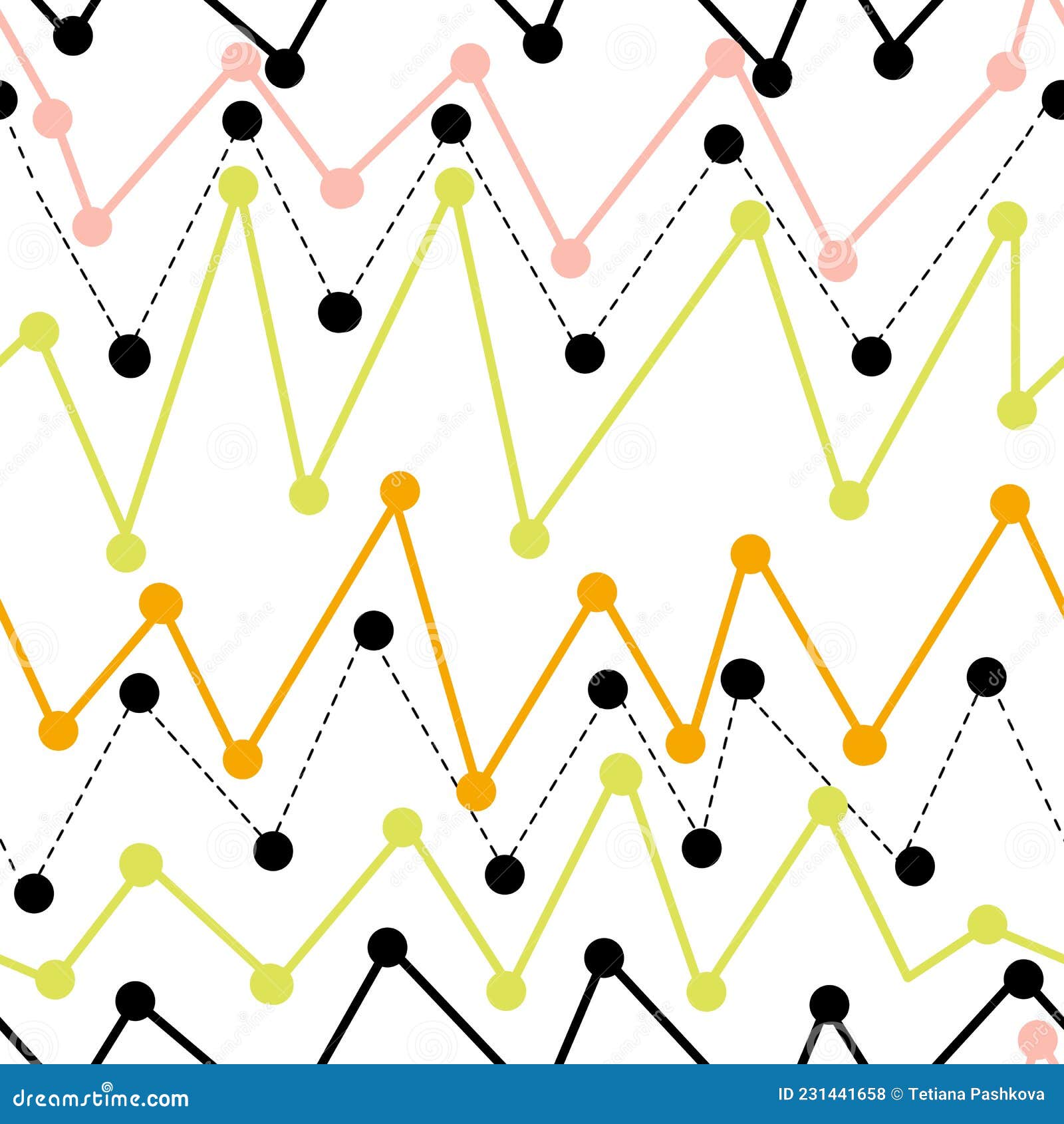 Seamless Pattern with Geometric Lines on White Background Stock ...