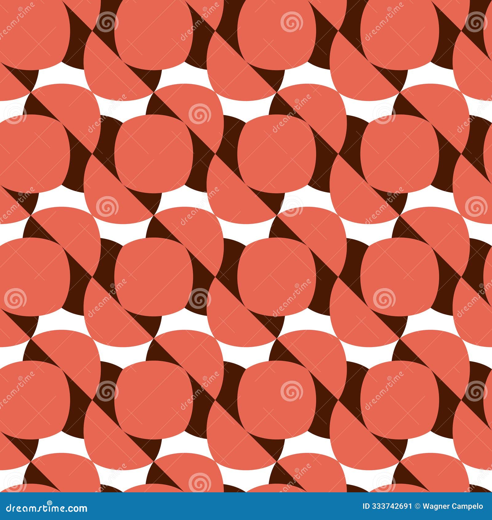 Seamless Pattern with Geometric Motifs in Three Colors Stock ...