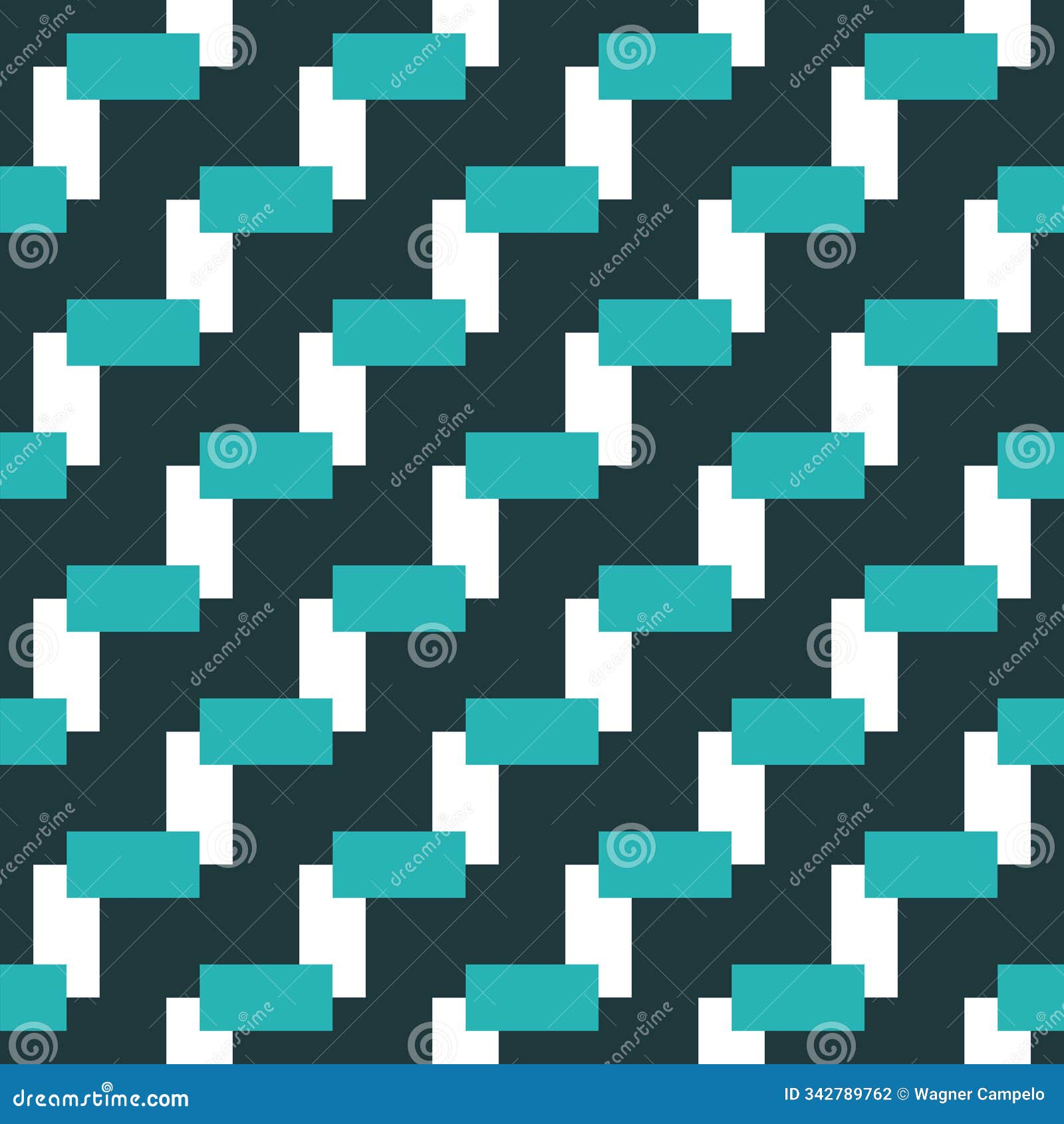 Seamless Pattern with Geometric Motifs in Three Colors Stock ...