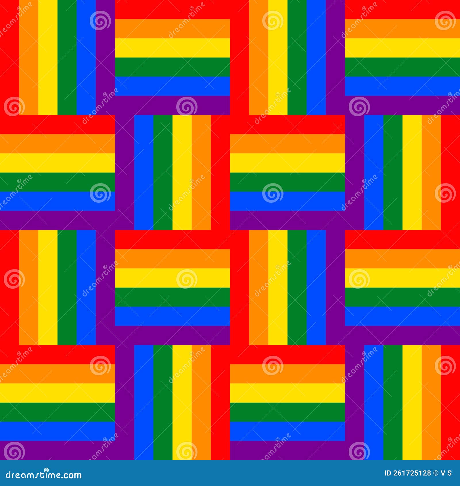 Seamless Pattern of Geometric Rainbow Squares, Squares in LGBT Flag ...