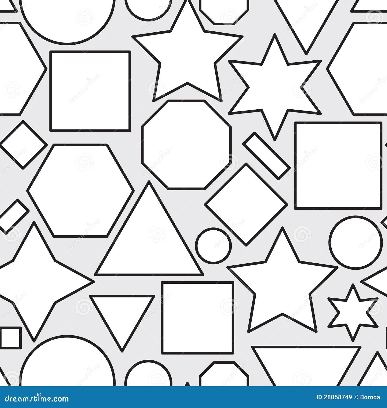 Seamless Pattern with Geometric Shapes Stock Vector - Illustration of ...