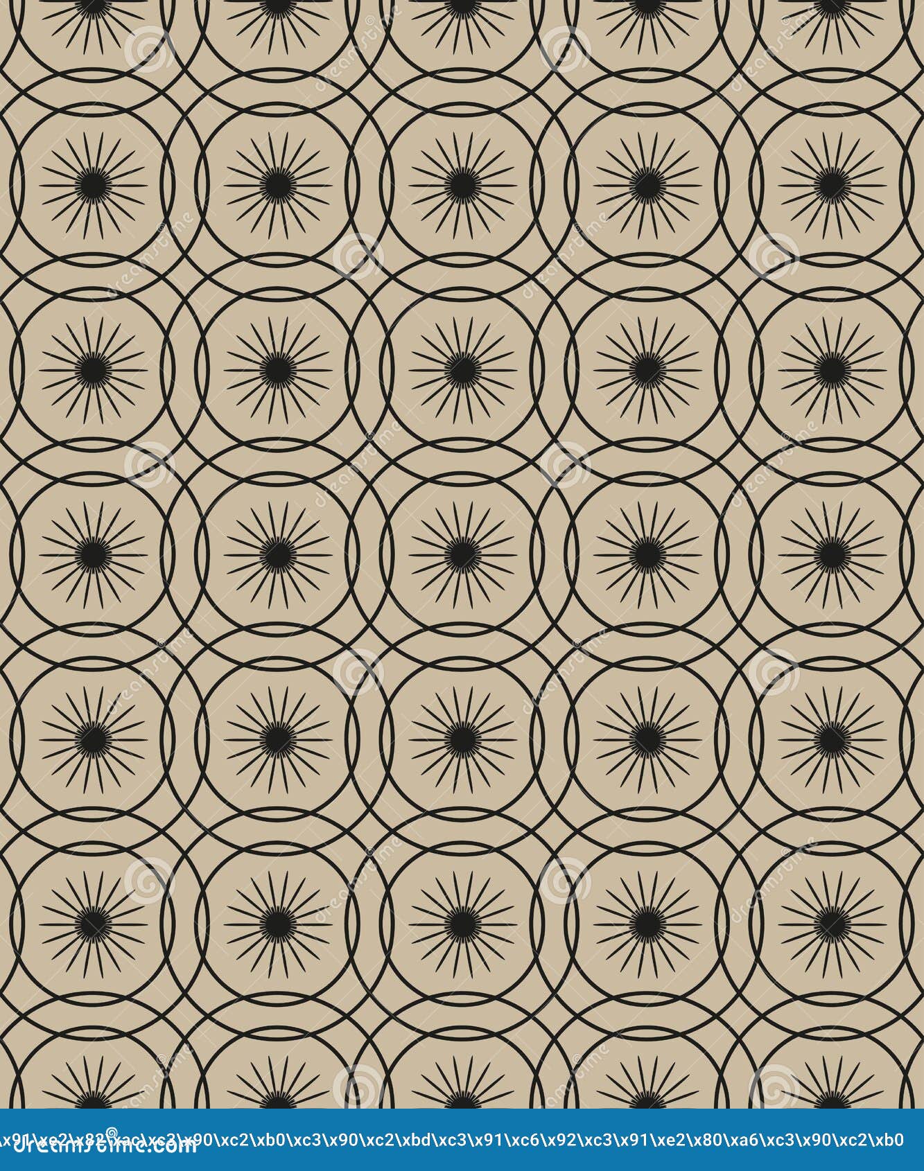 Seamless Pattern with Geometric Shapes and Symbols Stock Vector ...