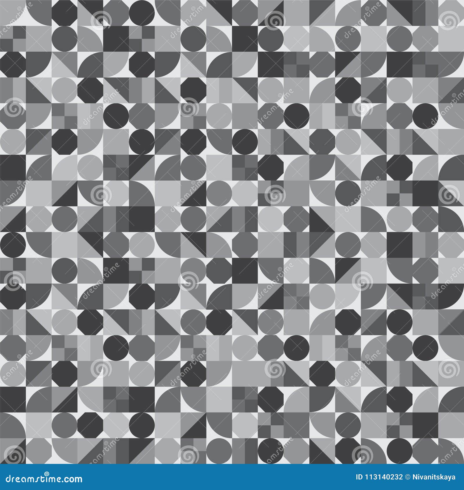 Seamless Pattern from Geometric Shapes. a Variety of Tiles Pattern ...