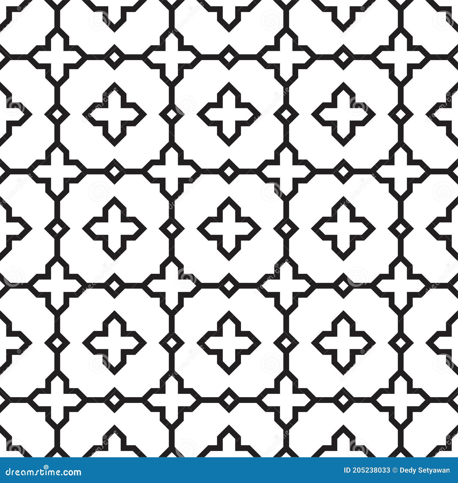 Seamless Pattern of Geometric Tile Texture Stock Vector - Illustration ...