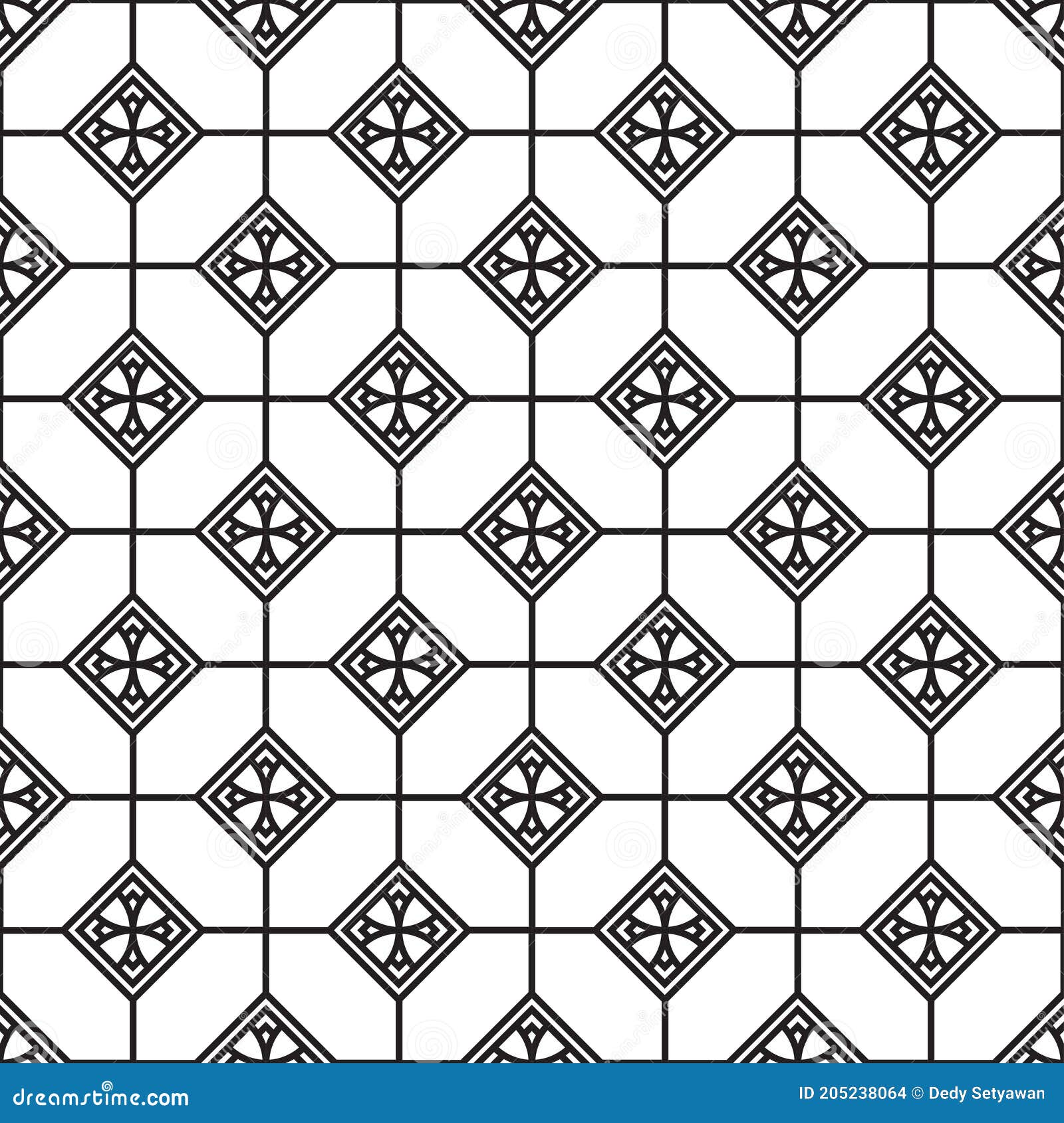 Seamless Pattern of Geometric Tile Texture Stock Vector - Illustration ...