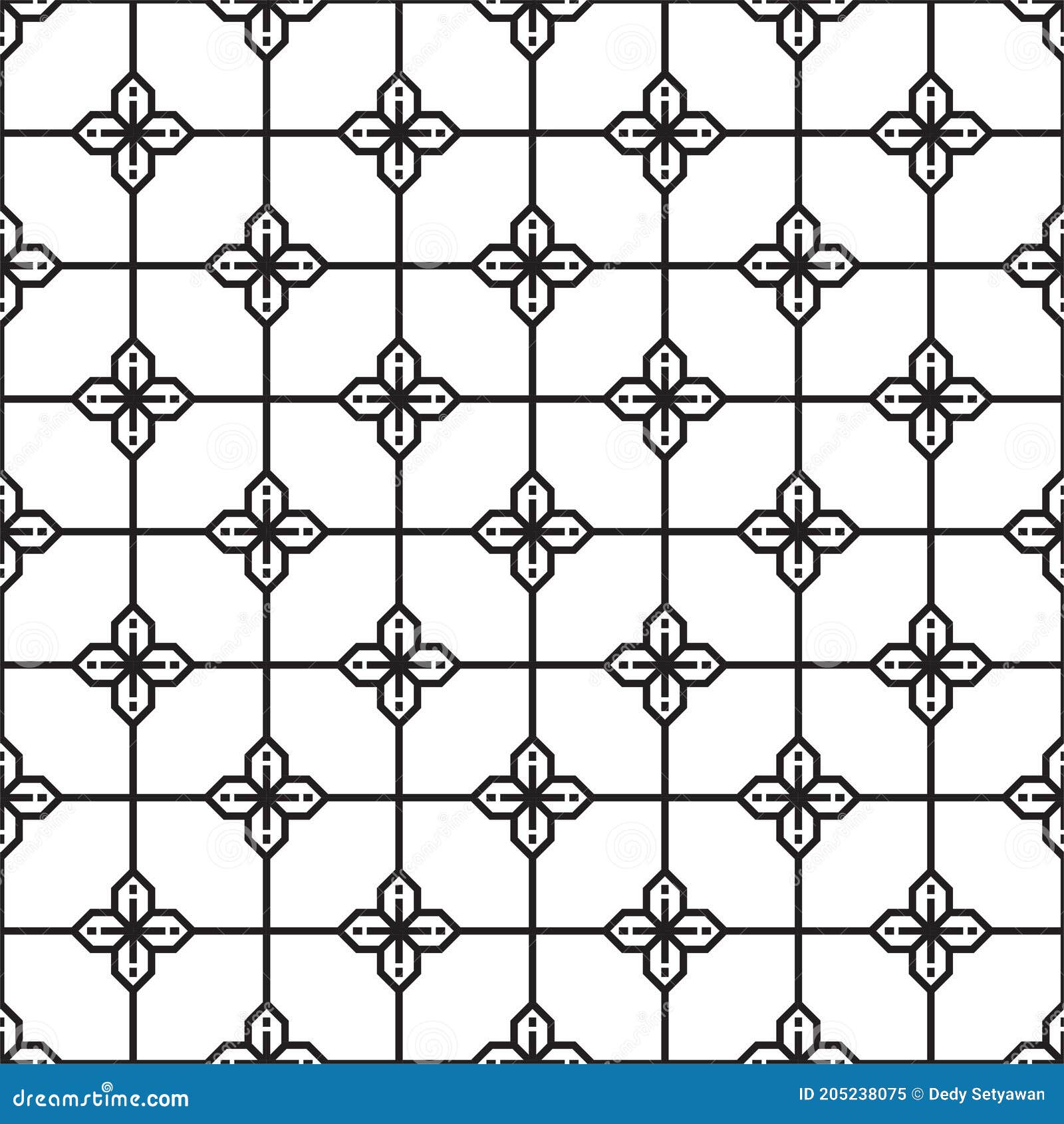 Seamless Pattern of Geometric Tile Texture Stock Vector - Illustration ...