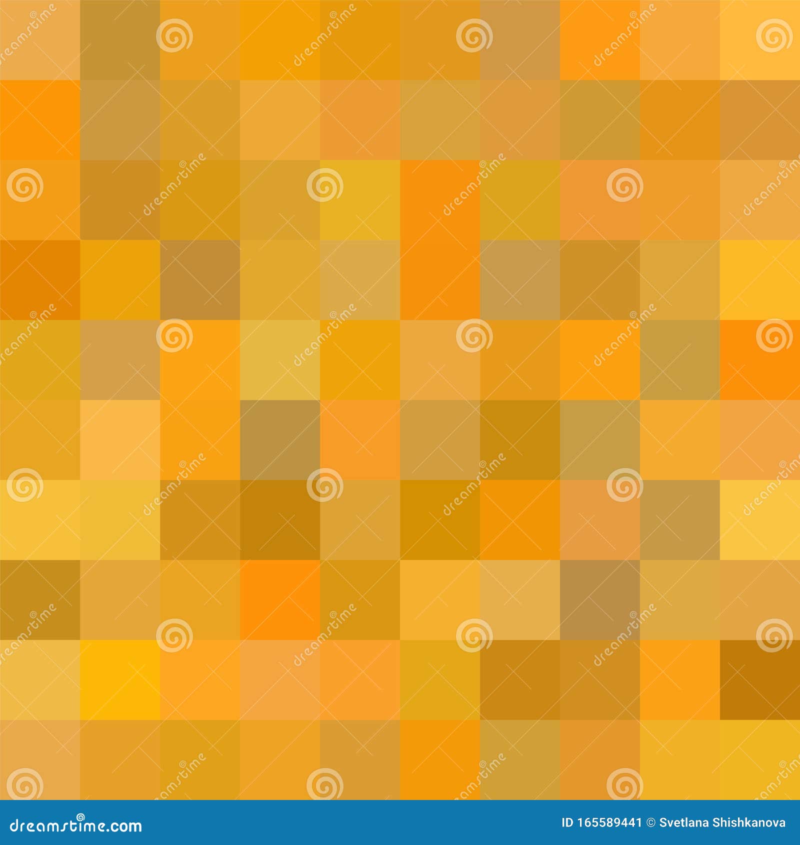 Seamless Pattern. Geometrical Square Background. Orange Colors. Pixel ...