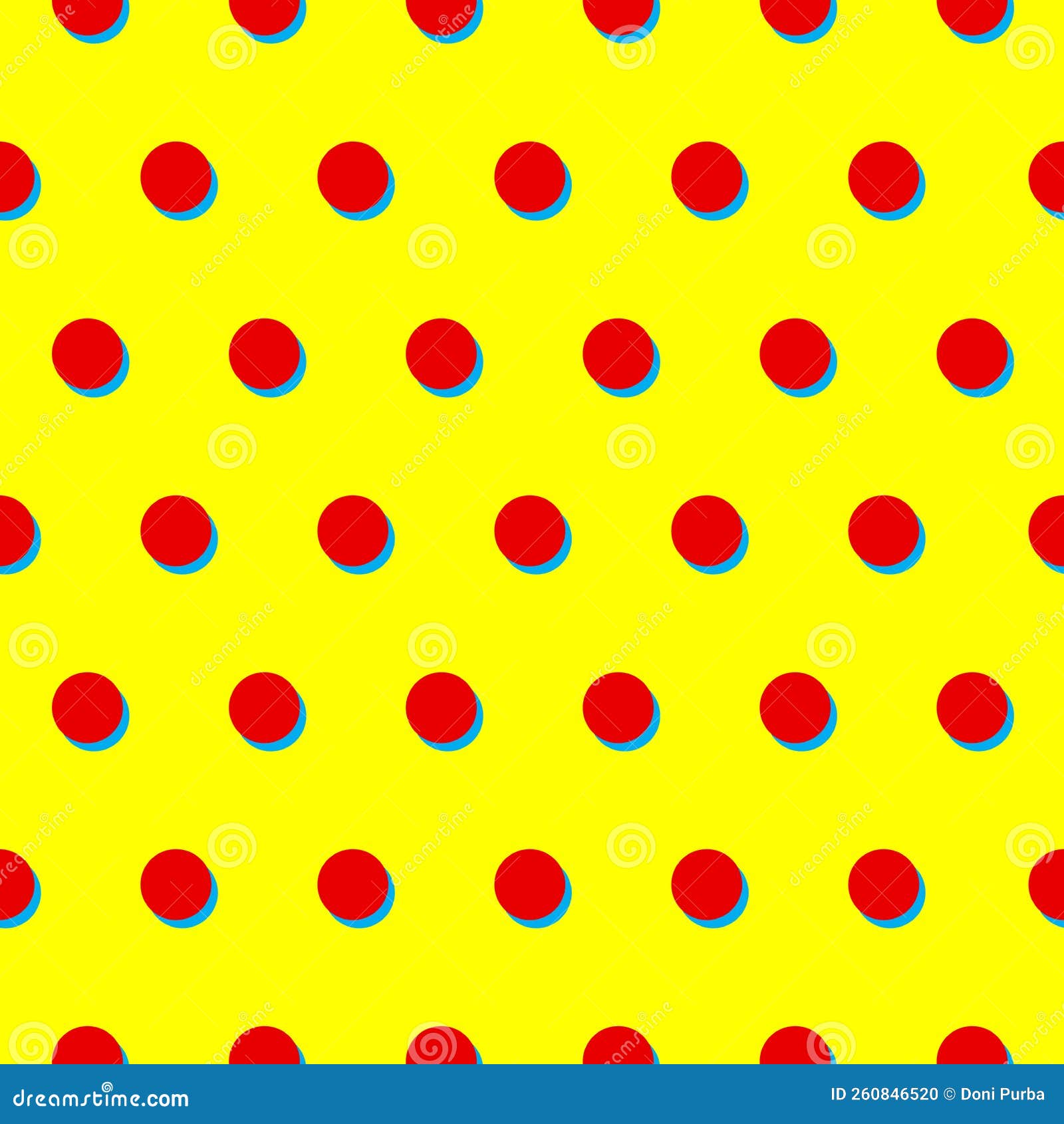 Seamless Pattern Geometry Circle with Red, Yellow, Blue Color Stock ...