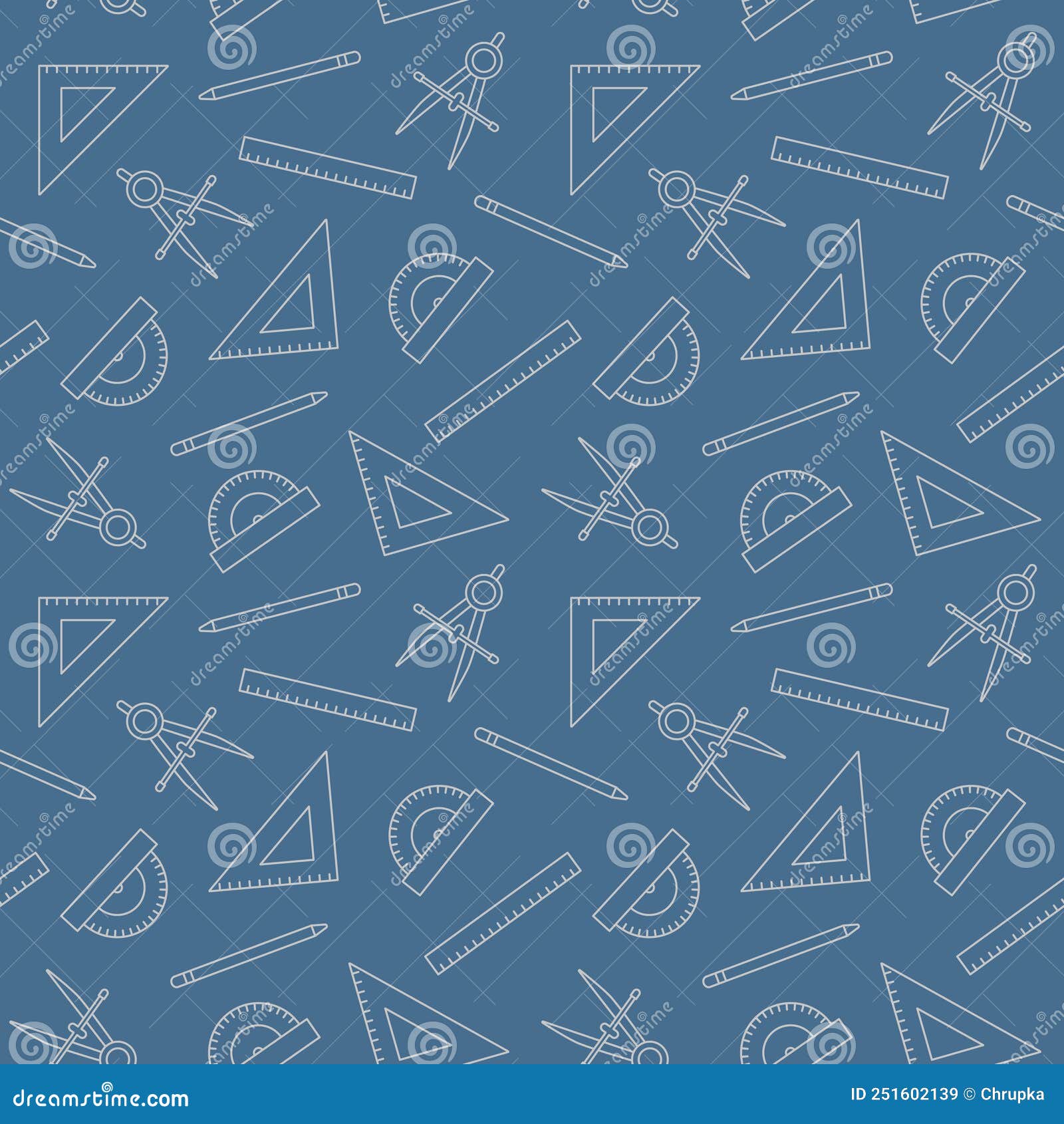 Seamless Pattern of Geometry Tools, Maths, Back To School Concept ...