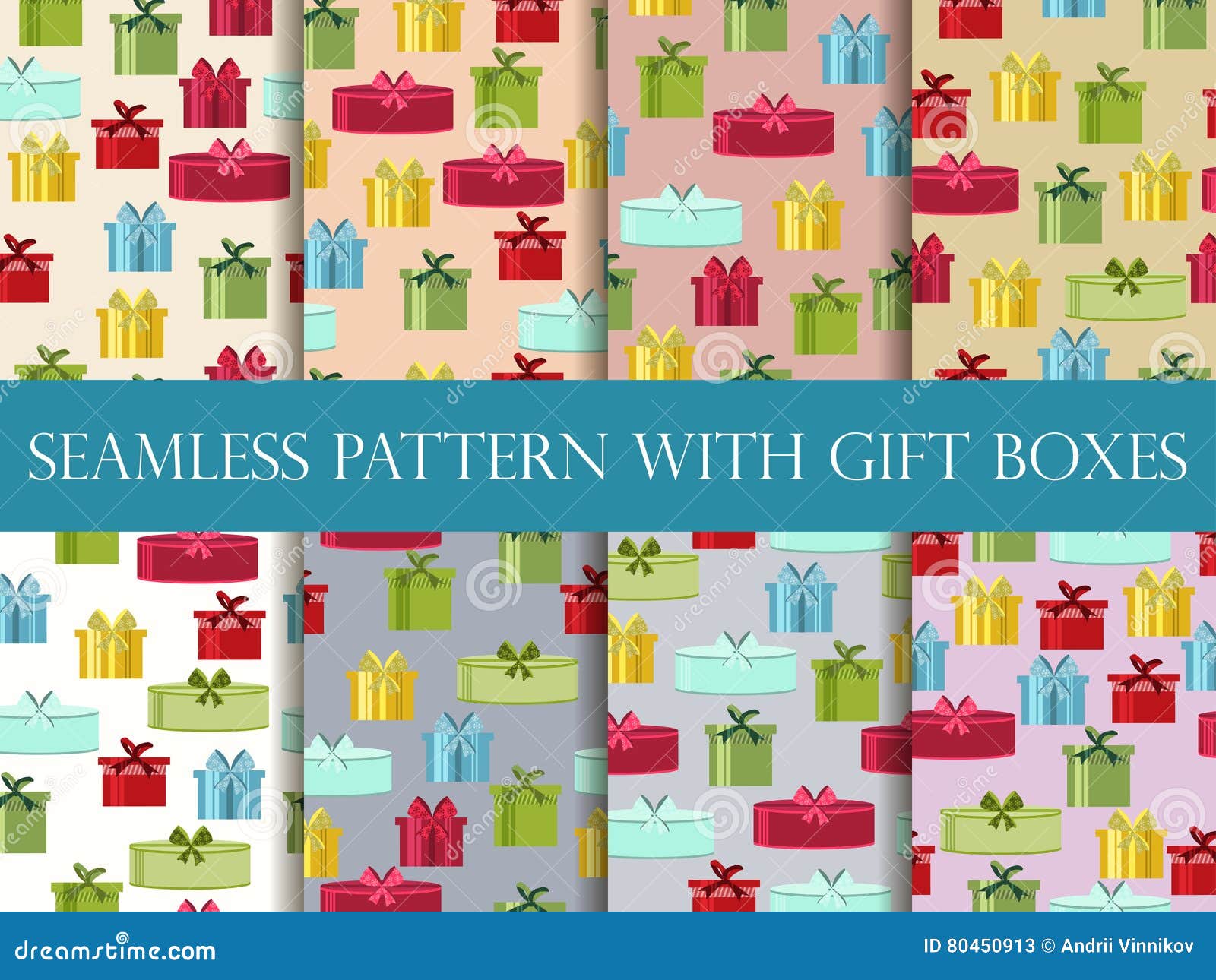 Seamless Pattern with Gift Boxes. Seamless Pattern with Christmas ...