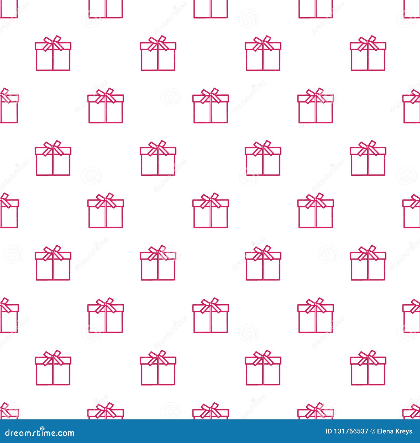 Seamless Pattern with Gifts Boxes, Bandaged with Ribbons and Bow Stock ...