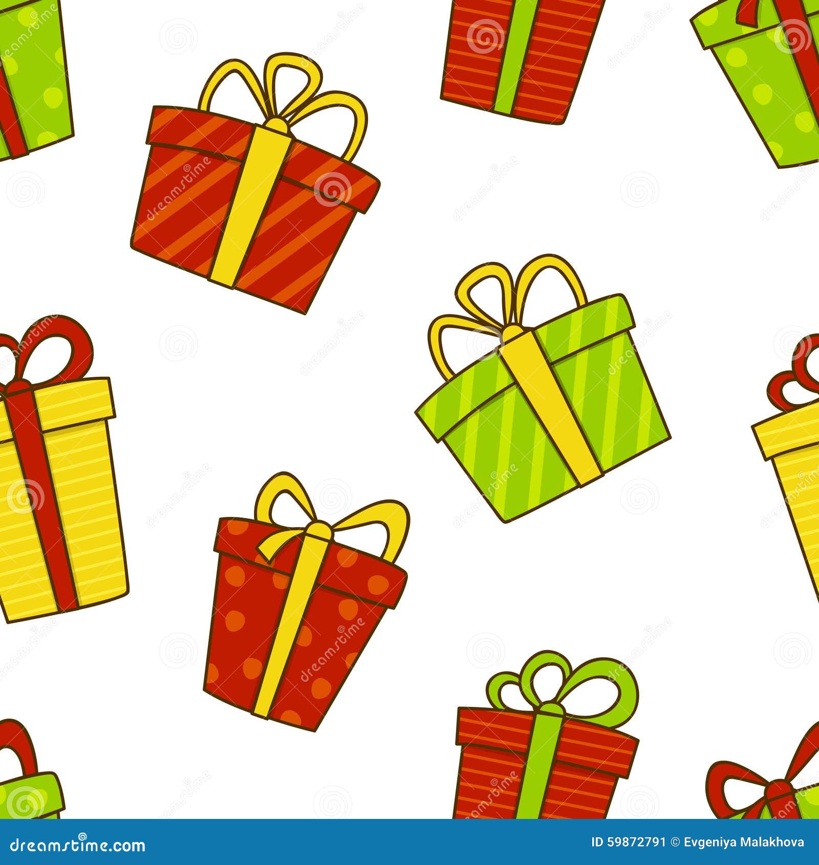 Seamless Pattern with Gifts Stock Vector - Illustration of decoration ...