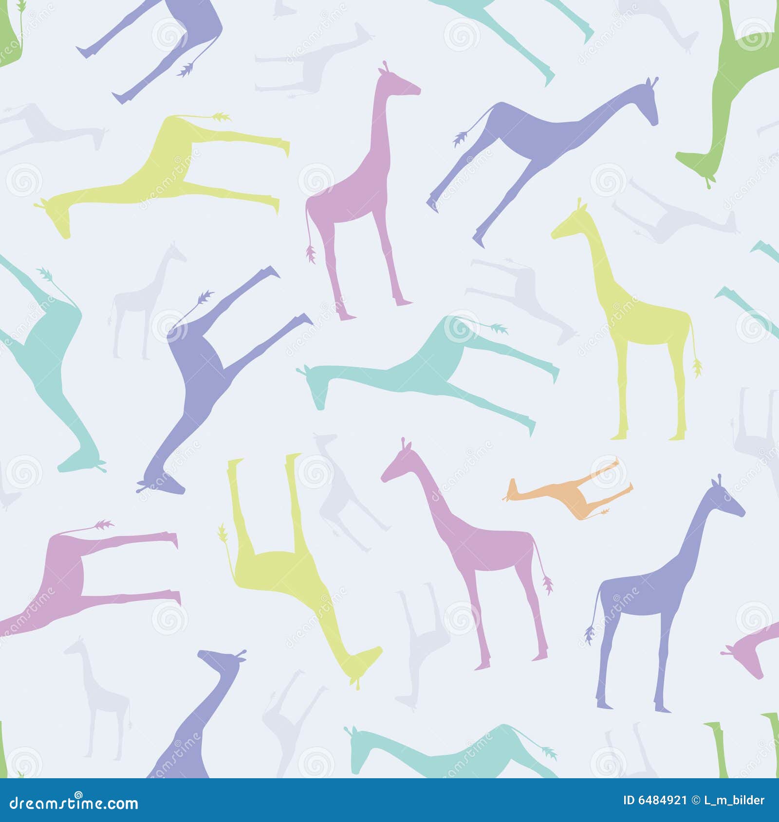 Seamless Pattern with Giraffes Stock Vector - Illustration of ...