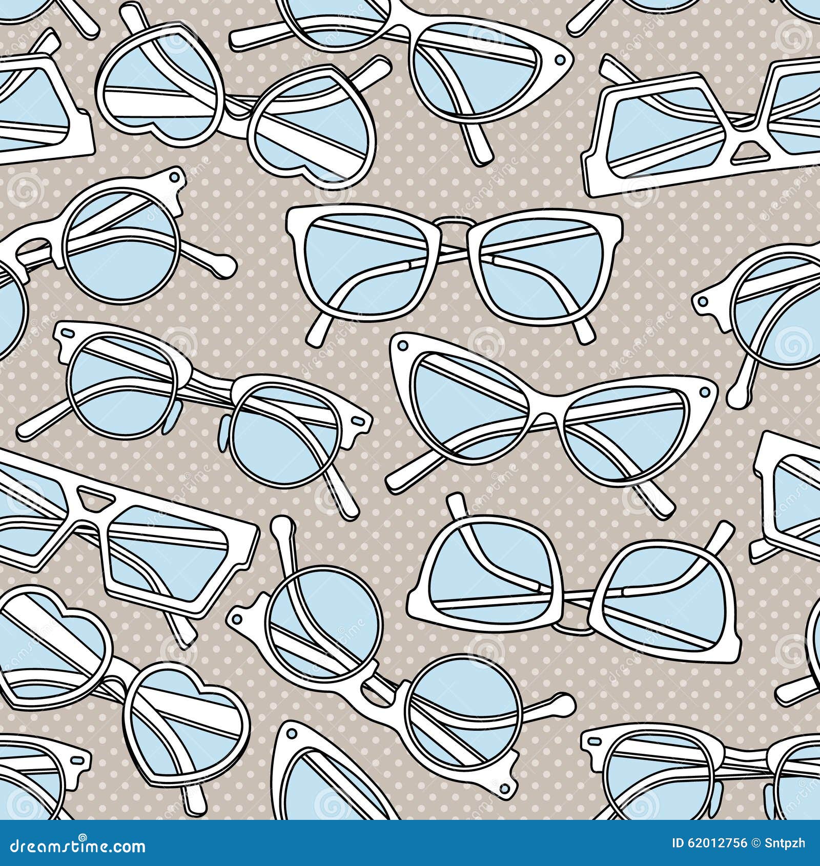 Seamless Pattern with Glasses Stock Vector - Illustration of modern ...